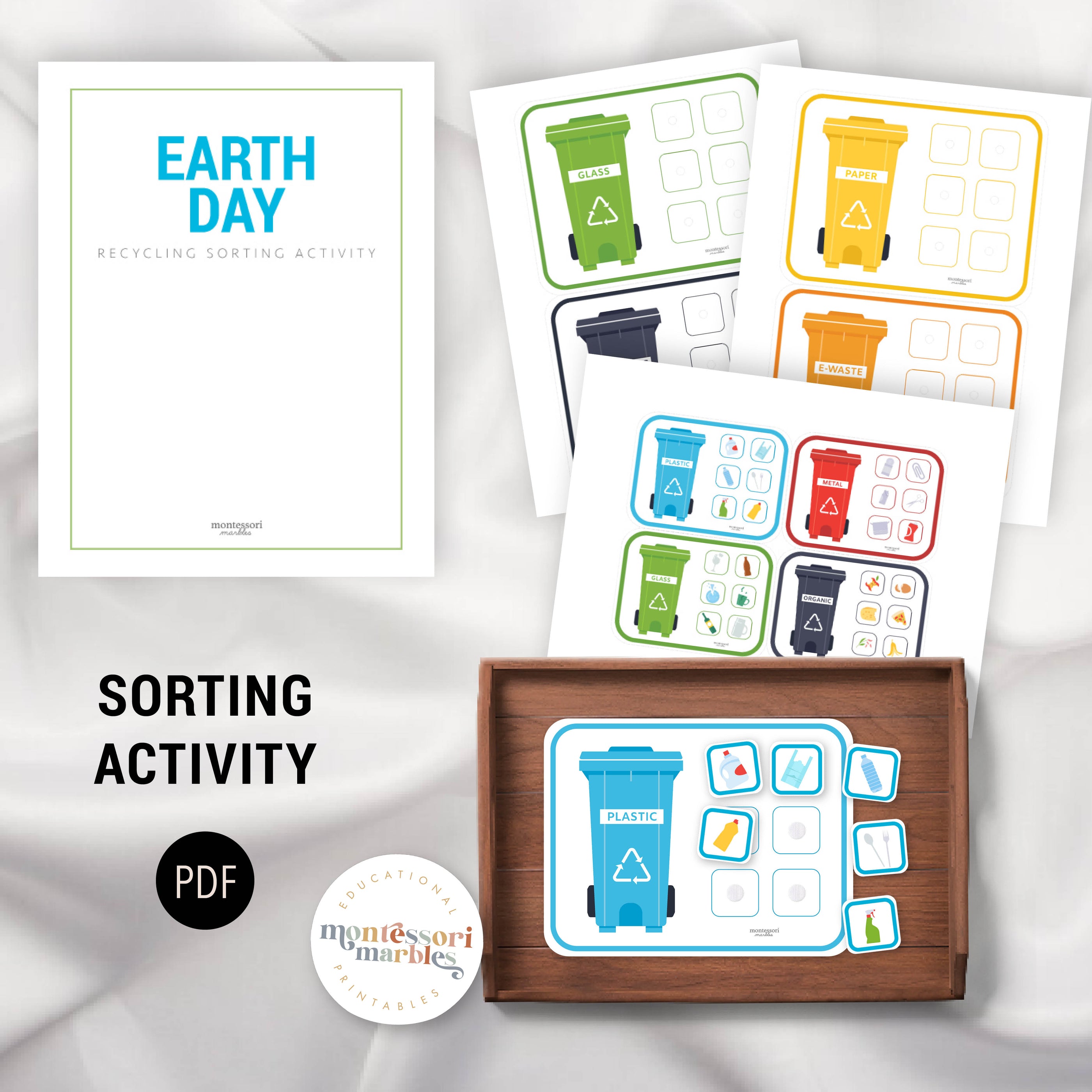 EARTH DAY Mini Bundle | Montessori Inspired Printable for Kindergarten ...