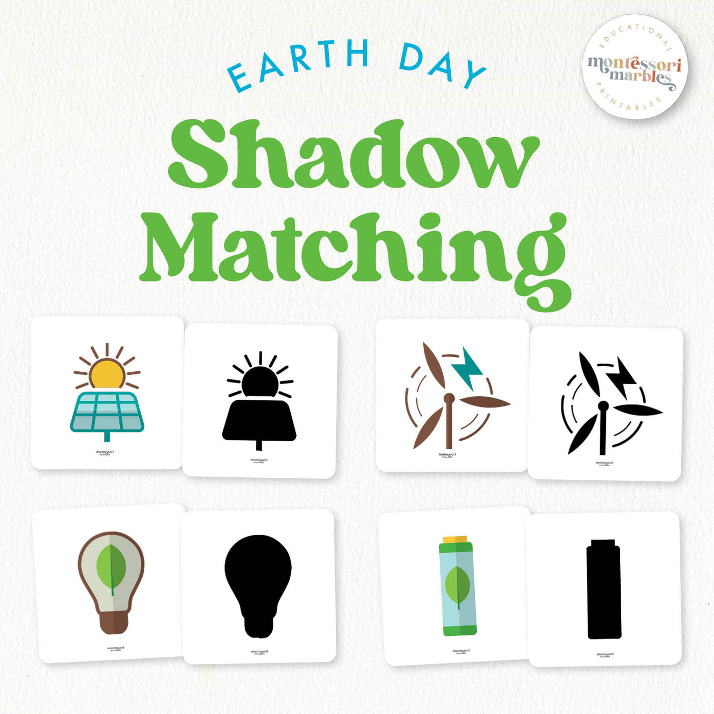 Earth Day Shadow Matching | 8 Sets Silhouette Visual Activity Ages 3-5 ...