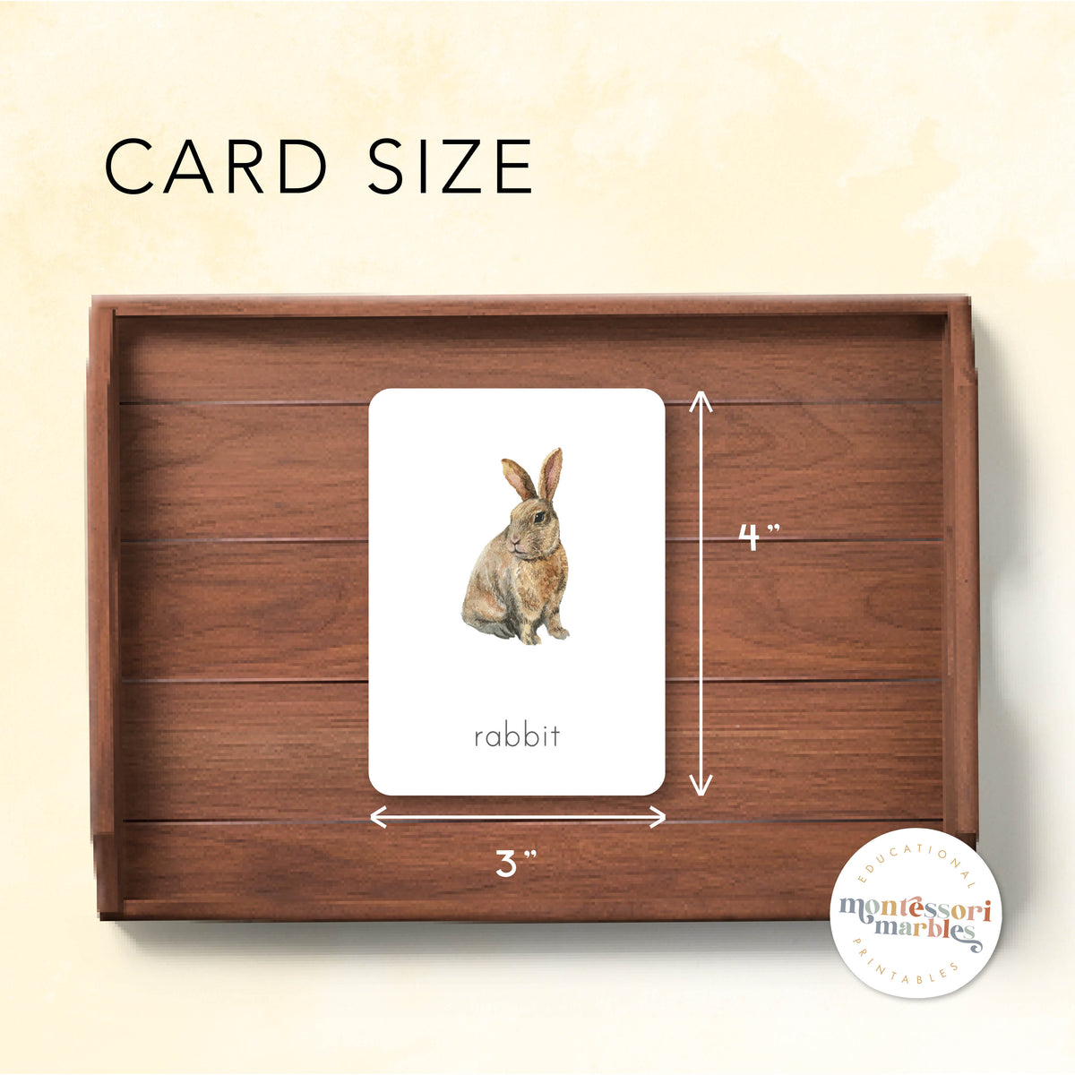 Farm Animals Flash Cards – Montessori Marbles