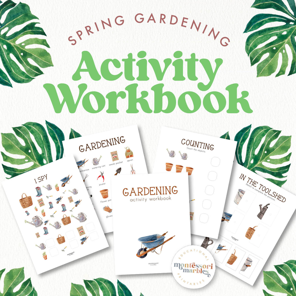 Gardening Early Years Activity Workbook | 21 Pages Spring PreK Ages 3-5 ...