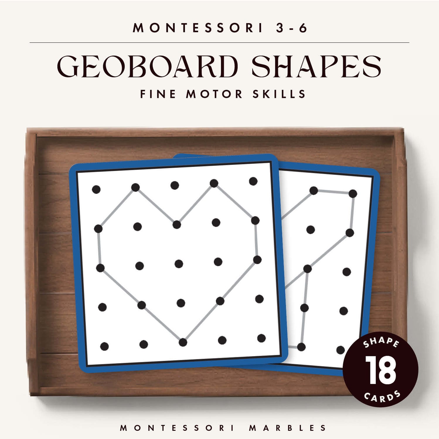 Geoboard Shape Cards Printable PDF | Fine Motor | Ages 3-6 — Montessori ...