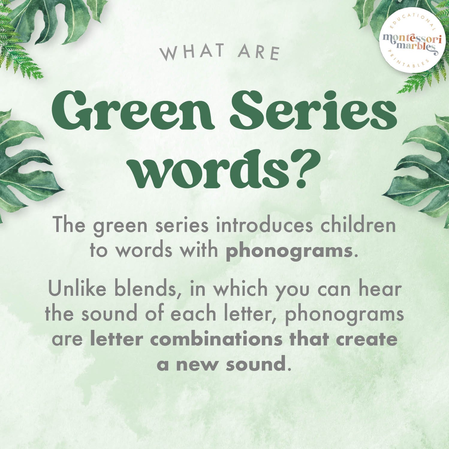 Phonogram Word Lists | Long Vowels for Ages 6-8 — Montessori Marbles