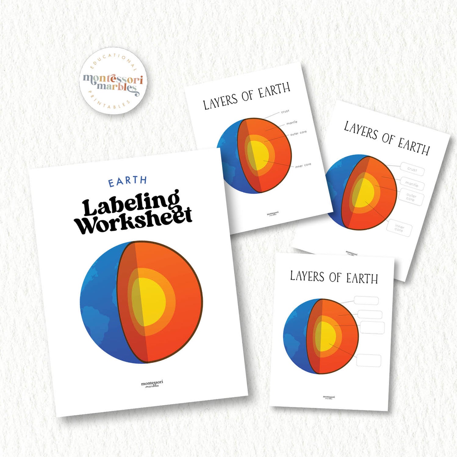Layers of Earth Labeling Worksheet | 3 Pages Geology Science Ages 6-9 ...