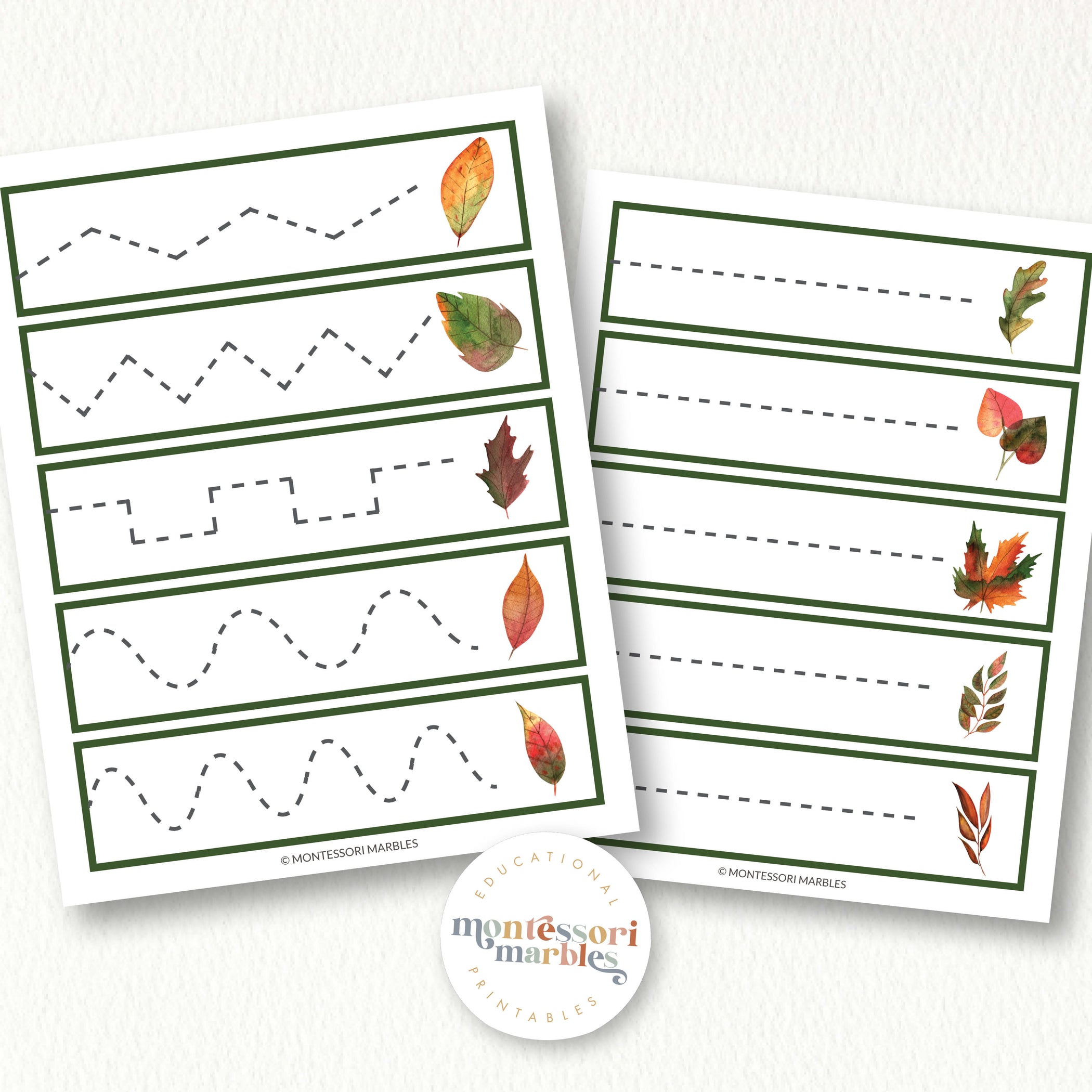 Leaves Cutting Strips | Scissor Practice Fine Motor Skills Ages 2-5 ...