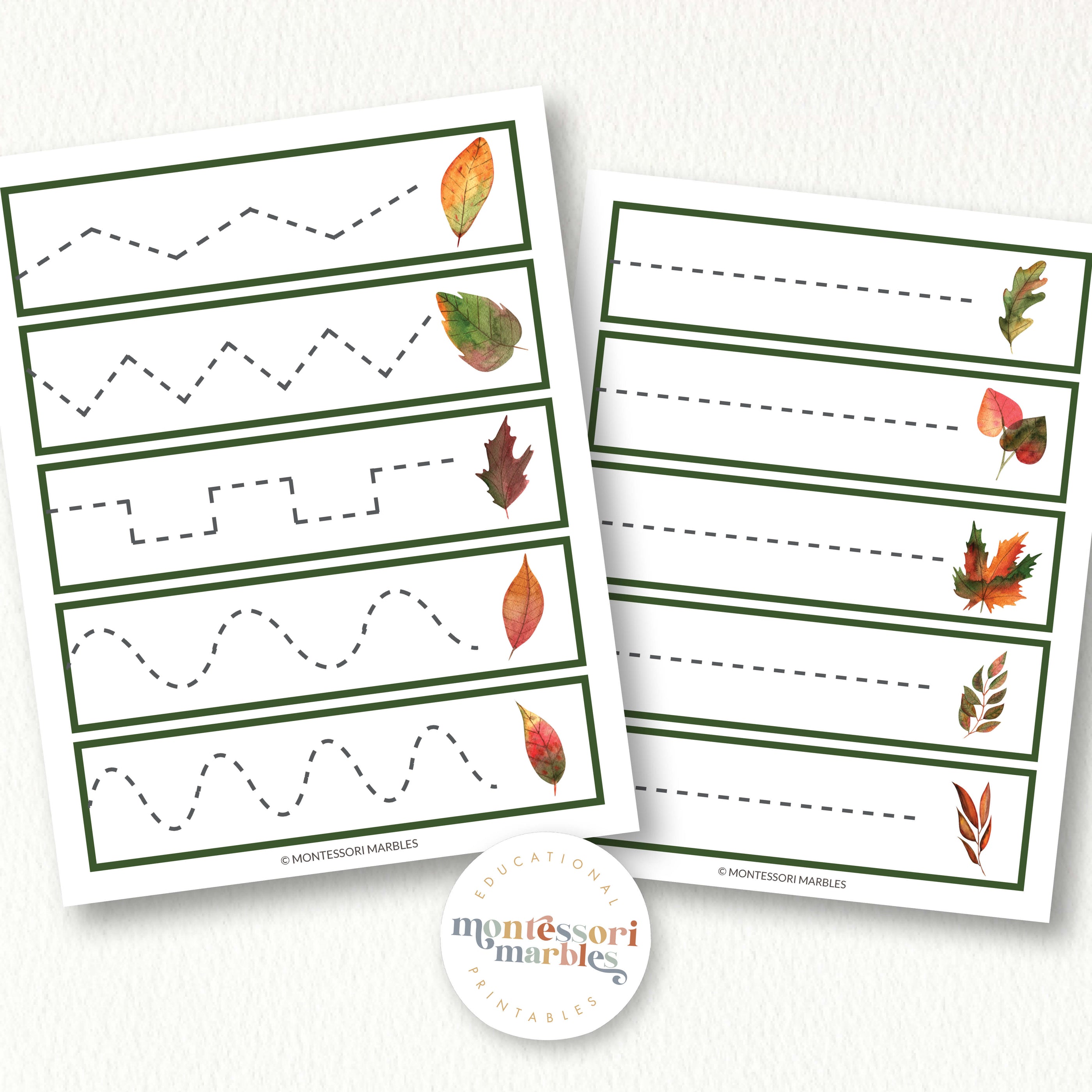 Leaves Cutting Strips | Scissor Practice Fine Motor Skills Ages 2-5 ...