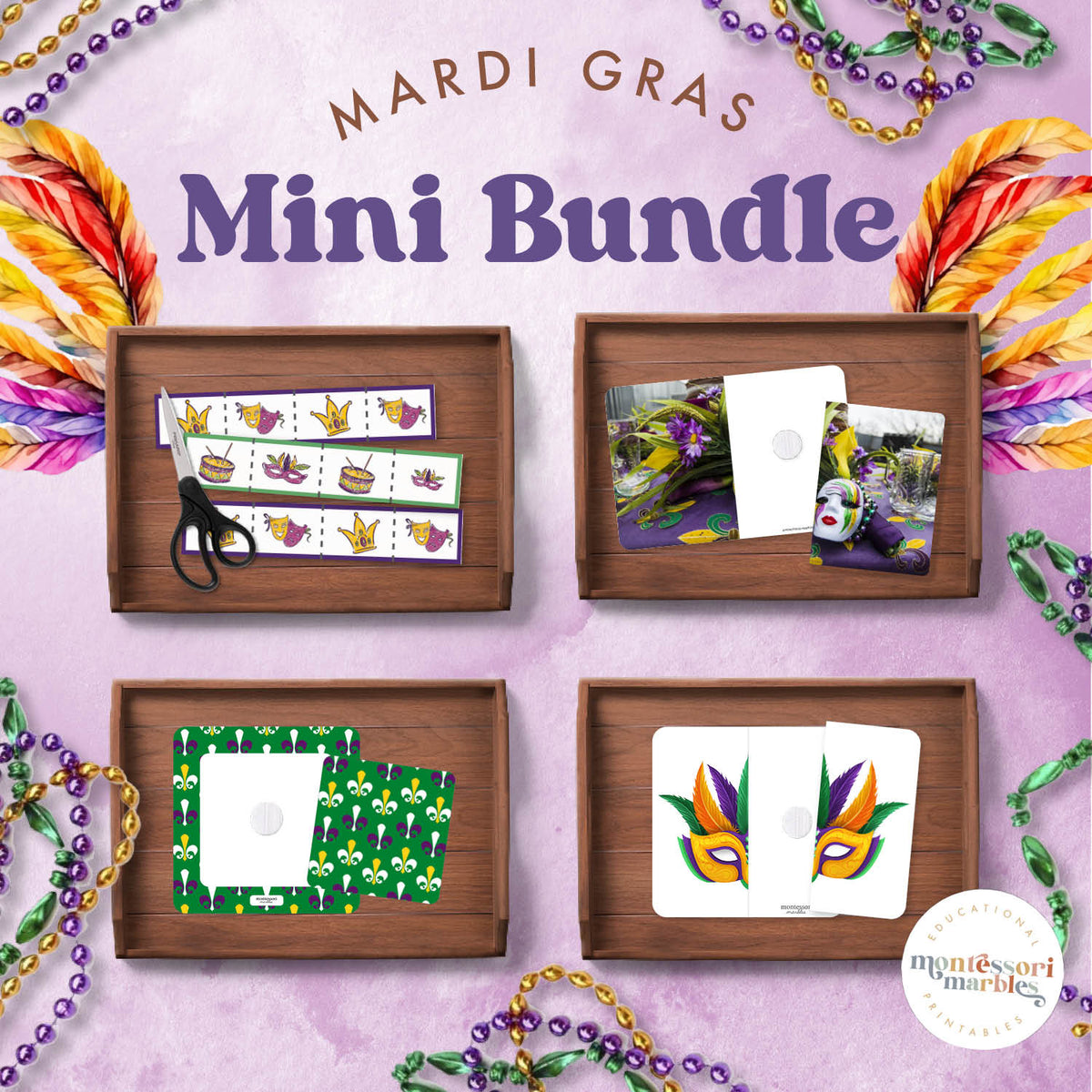 Mardi Gras Mini Bundle | 4 Activities Carnival Learning Ages 4-7 PDF ...