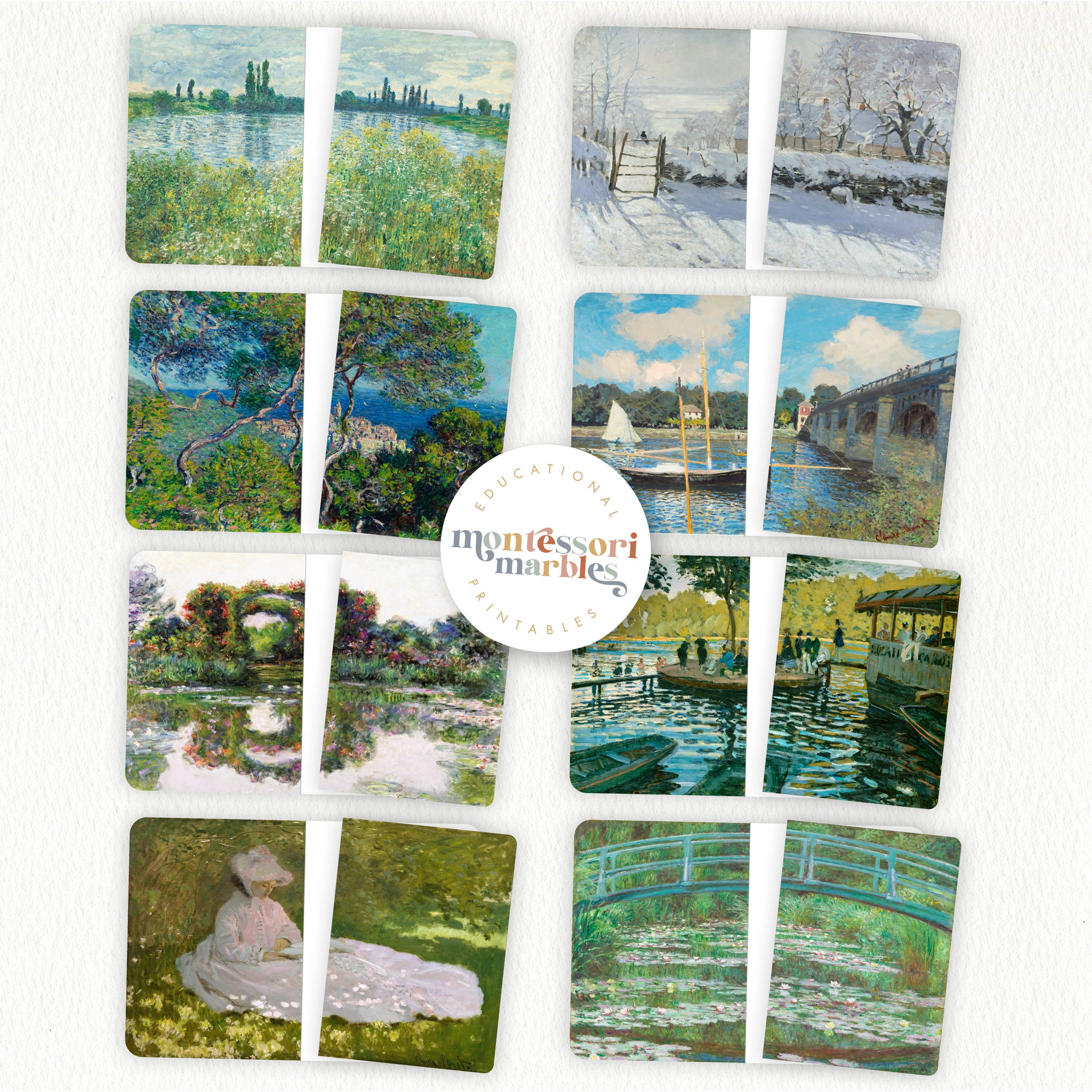 Claude Monet Complete the Picture | 8 Famous Paintings Matching 4-10 ...