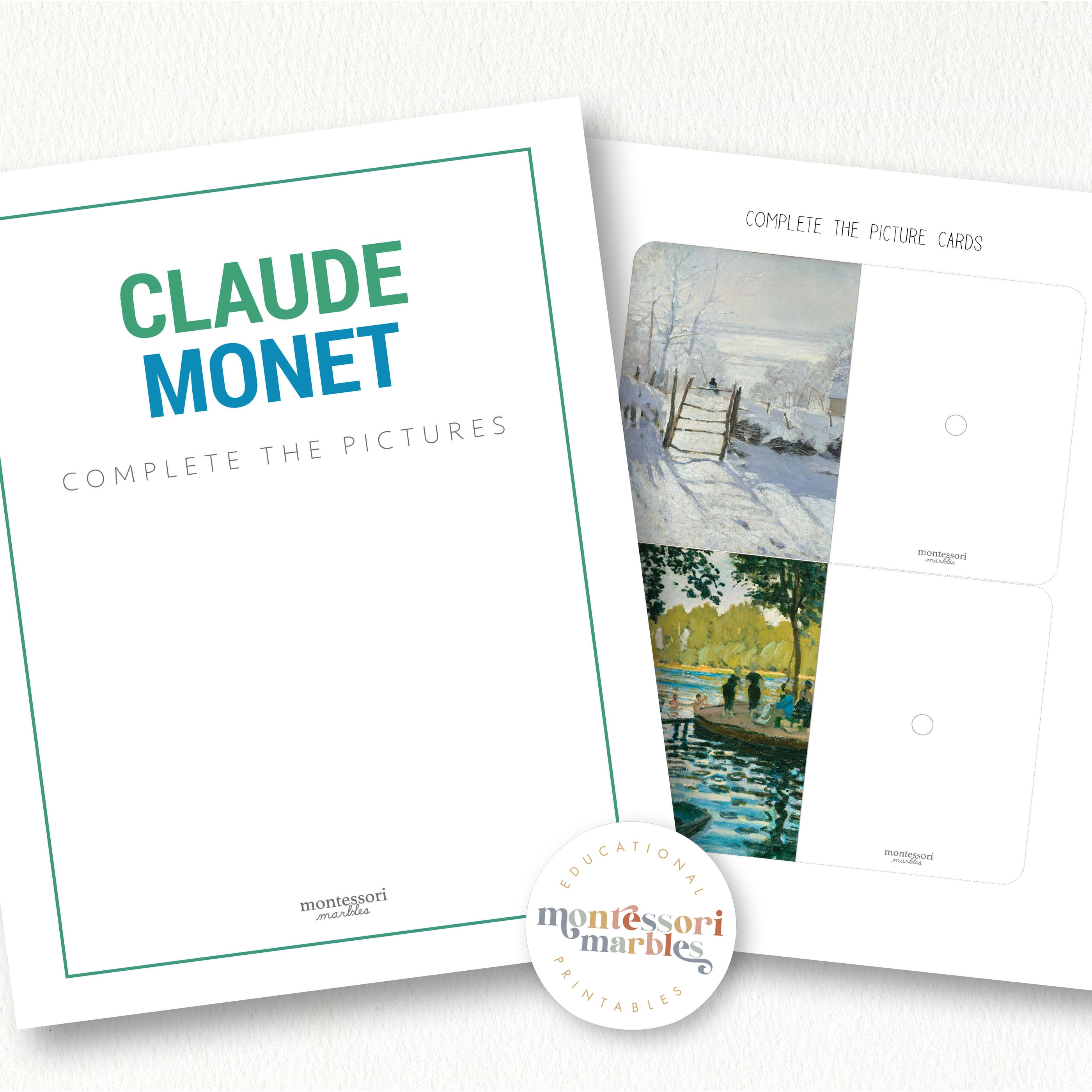 Claude Monet Complete the Picture | 8 Famous Paintings Matching 4-10 ...
