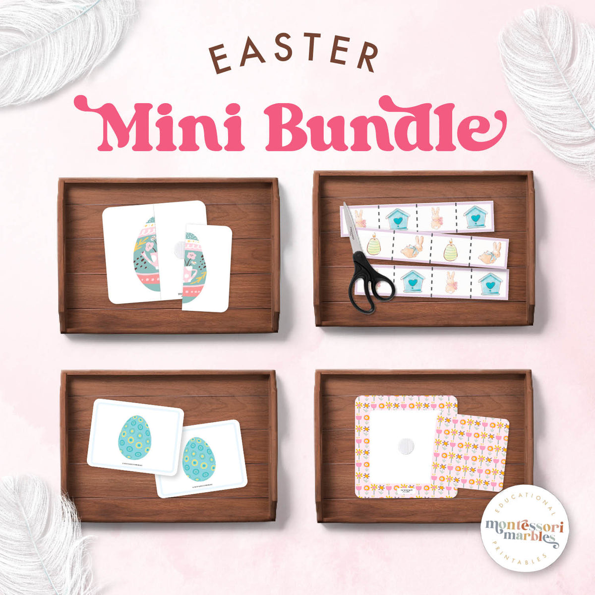 Easter Mini Bundle | 4 Activities Cutting Puzzles Matching Ages 3-5 ...