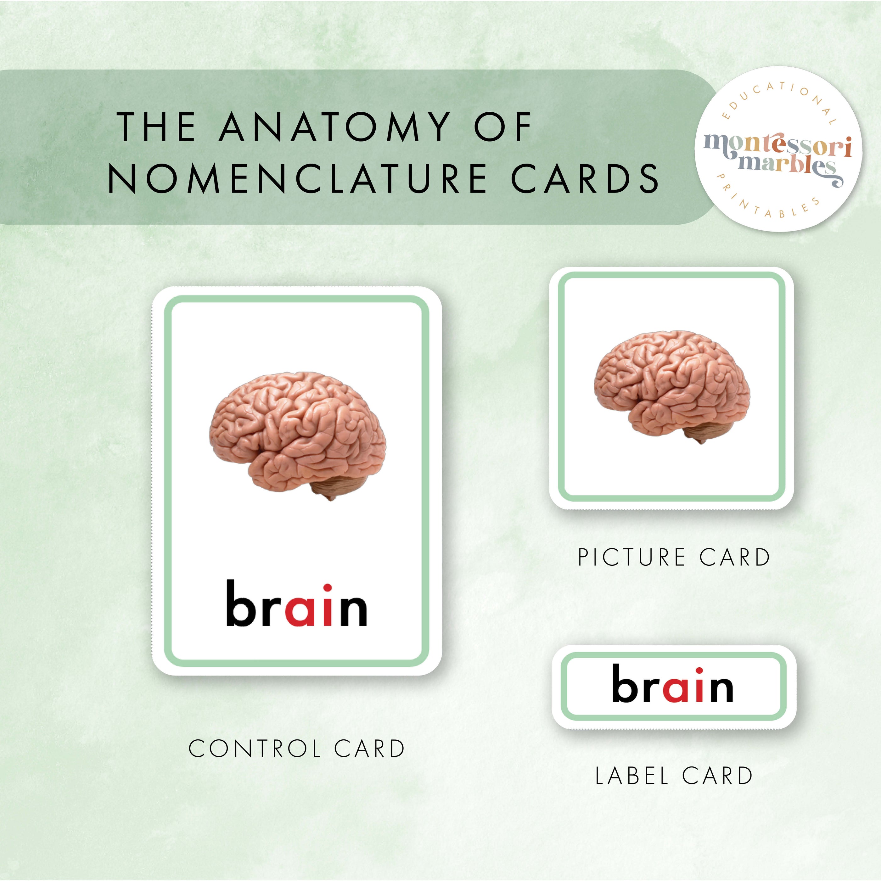 Green Series 3-Part Cards | Phonogram Reading Ages 6-8 — Montessori Marbles