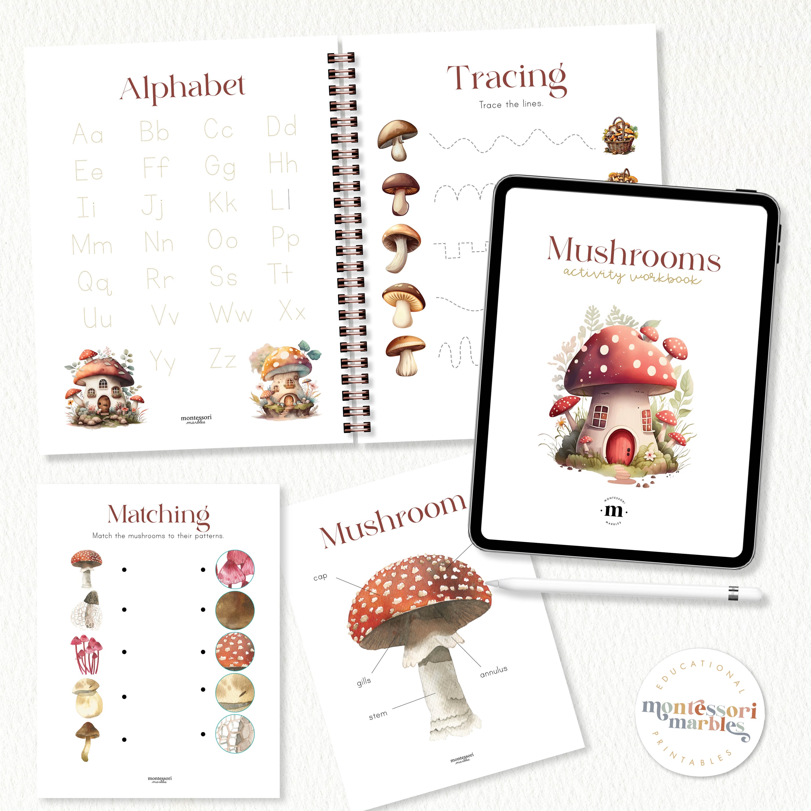 Mushroom Activity Workbook | 21 Pages Nature Activities Ages 2-4 PDF ...