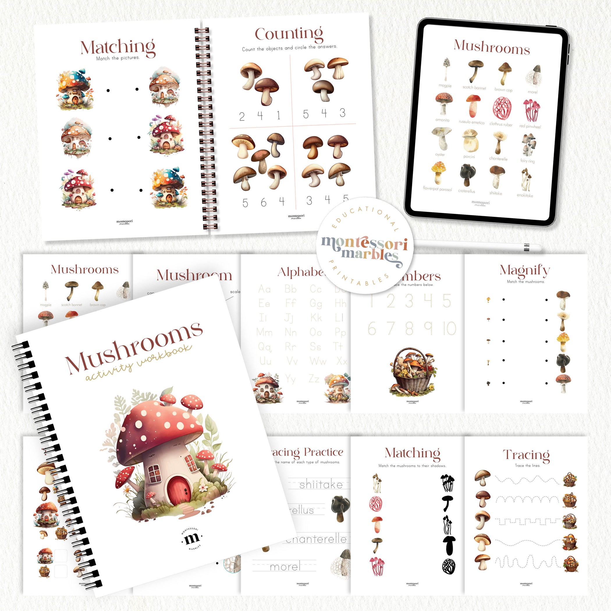 Mushroom Activity Workbook | 21 Pages Nature Activities Ages 2-4 PDF ...