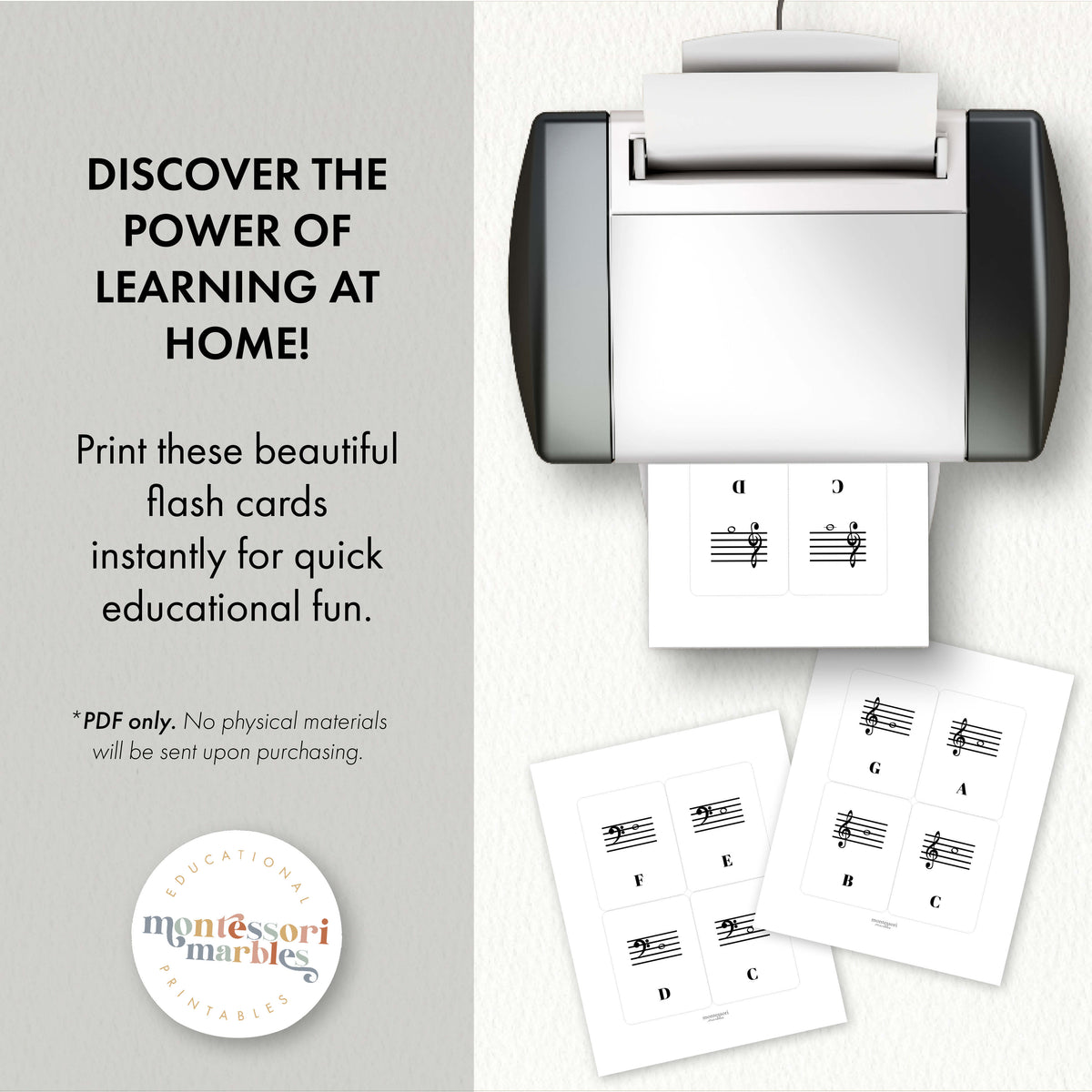 Music Notes Flash Cards – Montessori Marbles