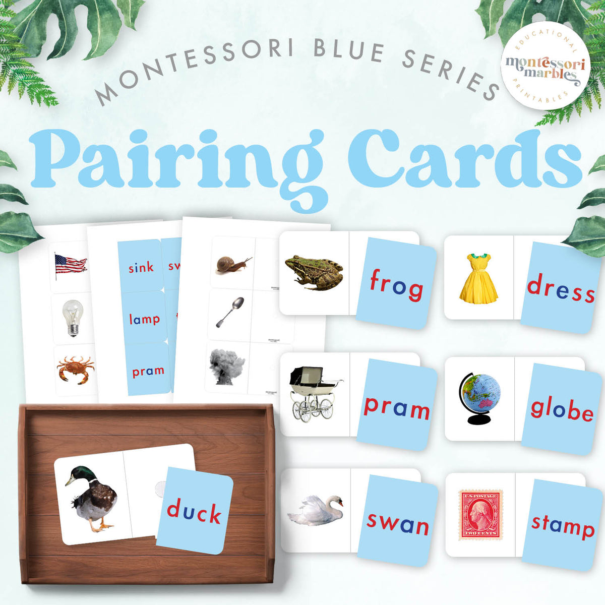 Picture Word Matching | Consonant Blends Ages 5-7 — Montessori Marbles