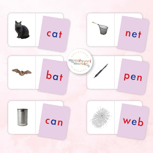 Picture Word Matching Cards | CVC Activities Ages 4-6 — Montessori Marbles