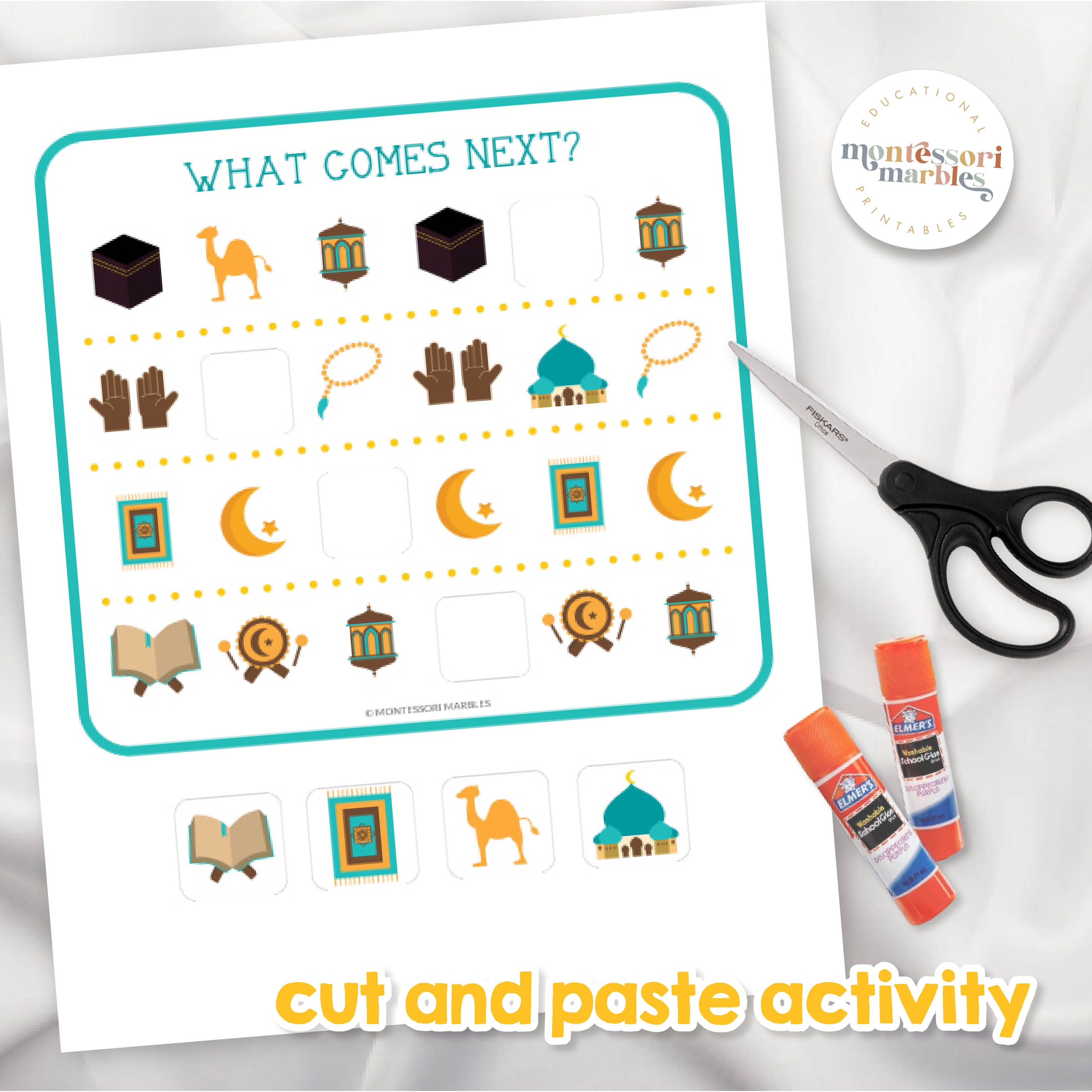 Ramadan Pattern Sequencing | ABAB Patterns Preschool Ages 3-6 PDF ...