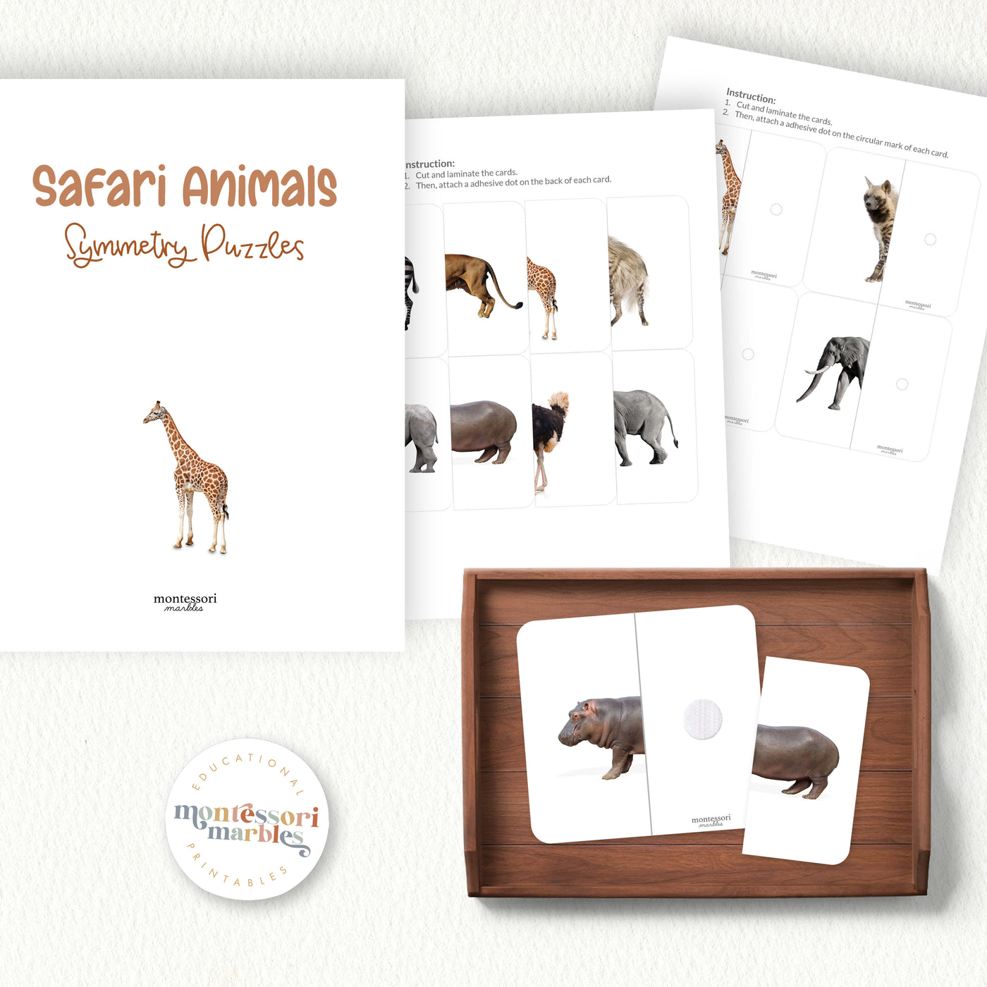 Safari Animals Activity Bundle | 4 Montessori Printables Ages 2-4 PDF ...