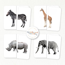Safari Animals Two-Piece Puzzles | Visual Skills Ages 3-6 PDF ...