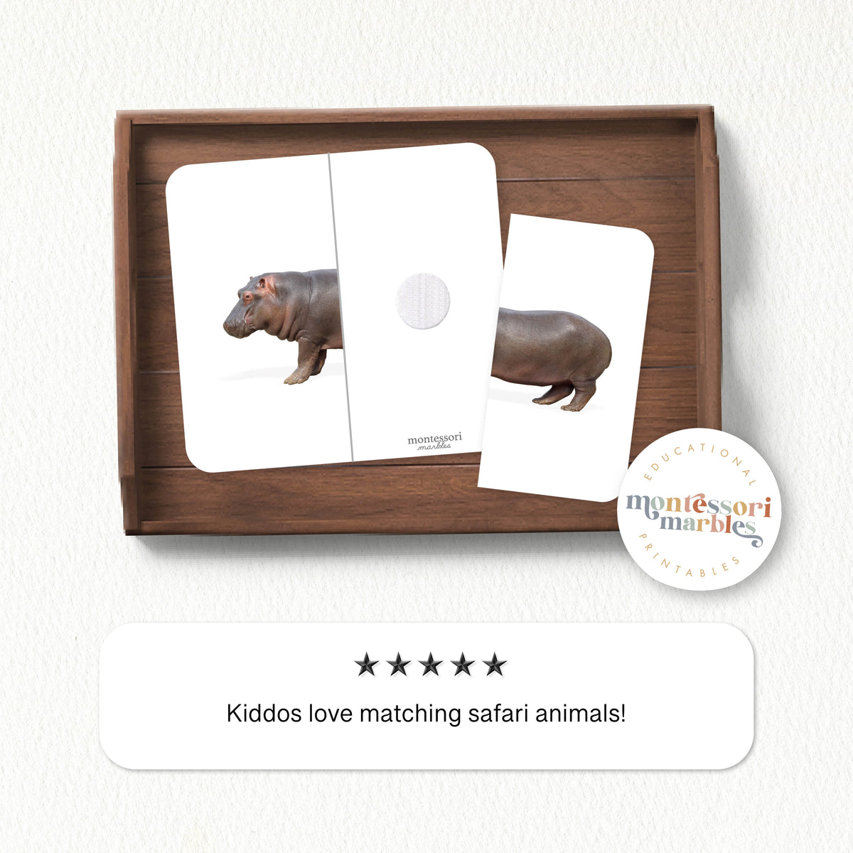 Safari Animals Symmetry Puzzles | Montessori Inspired Printables ...