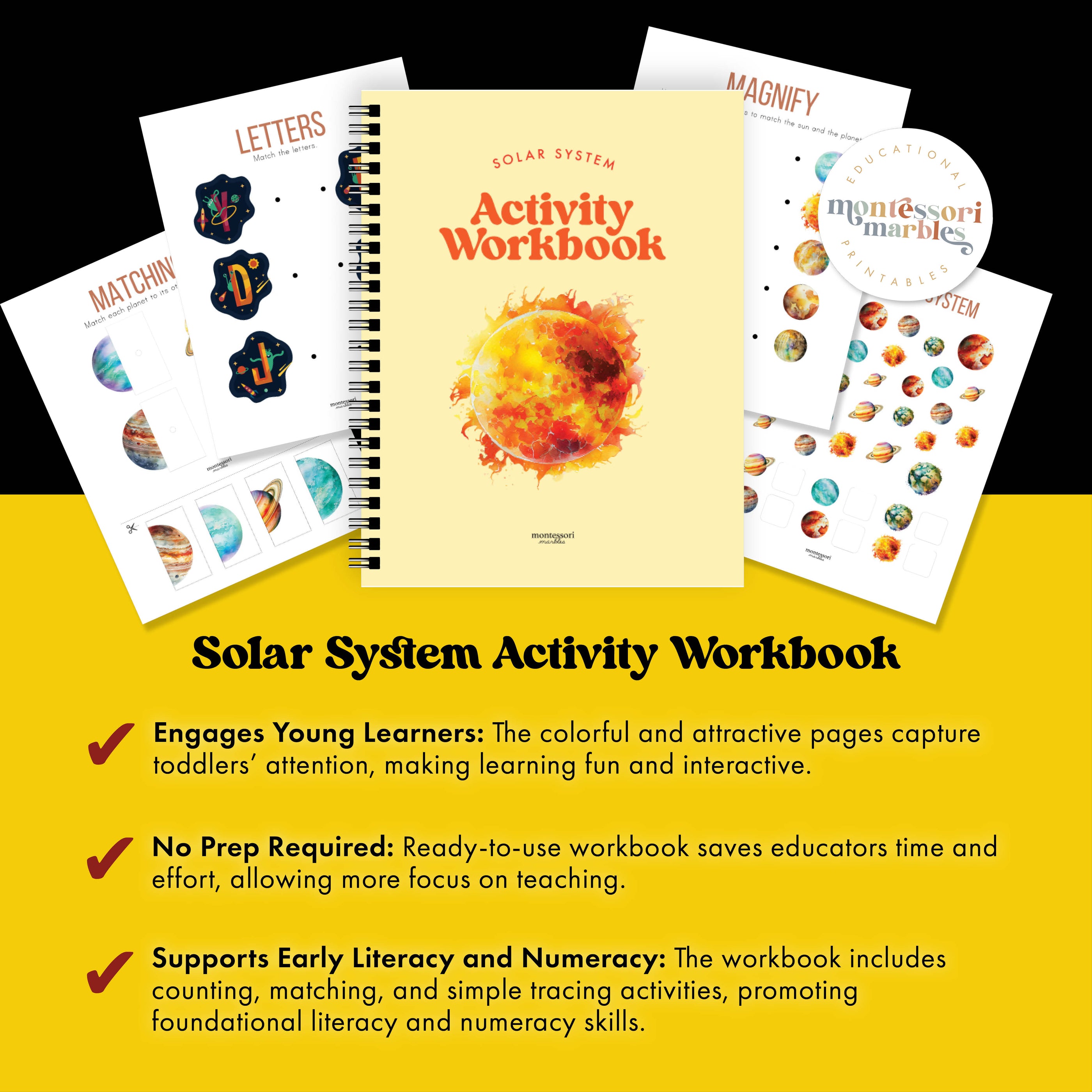 Solar System Activity Workbook | Space Science Ages 3-5 | Preschool ...