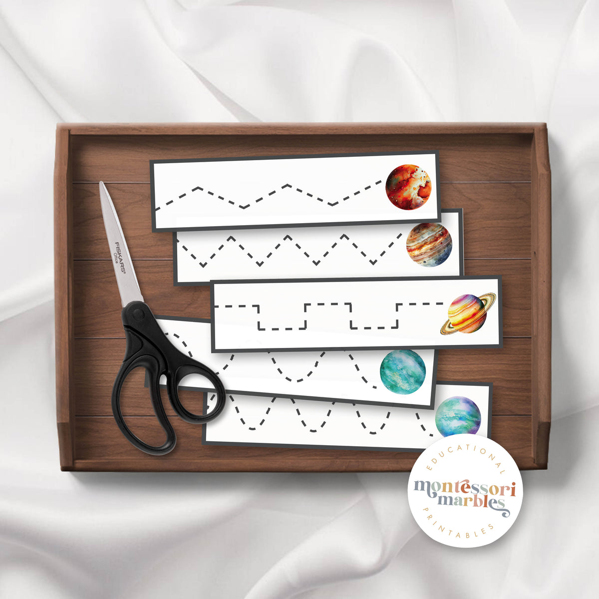 Solar System Cutting Strips | Montessori Inspired Printable ...