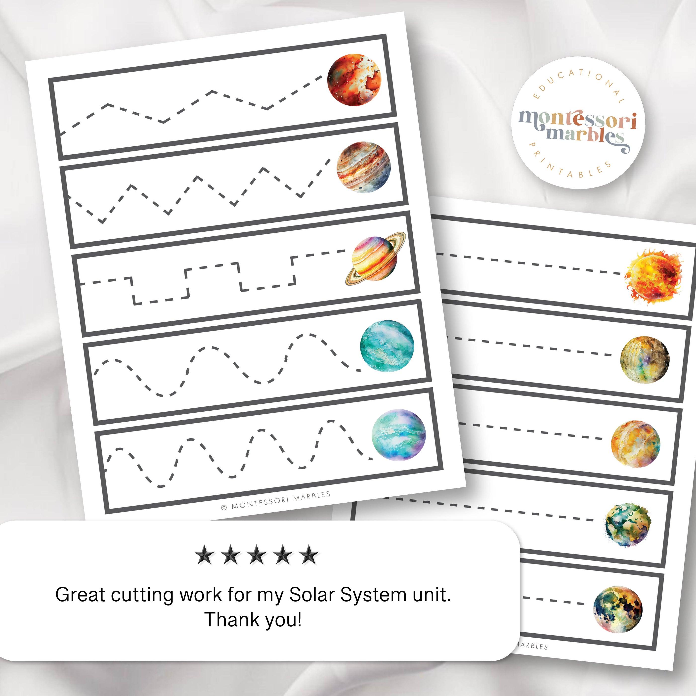 Solar System Cutting Strips | Scissor Practice Ages 2-5 | Space Theme ...