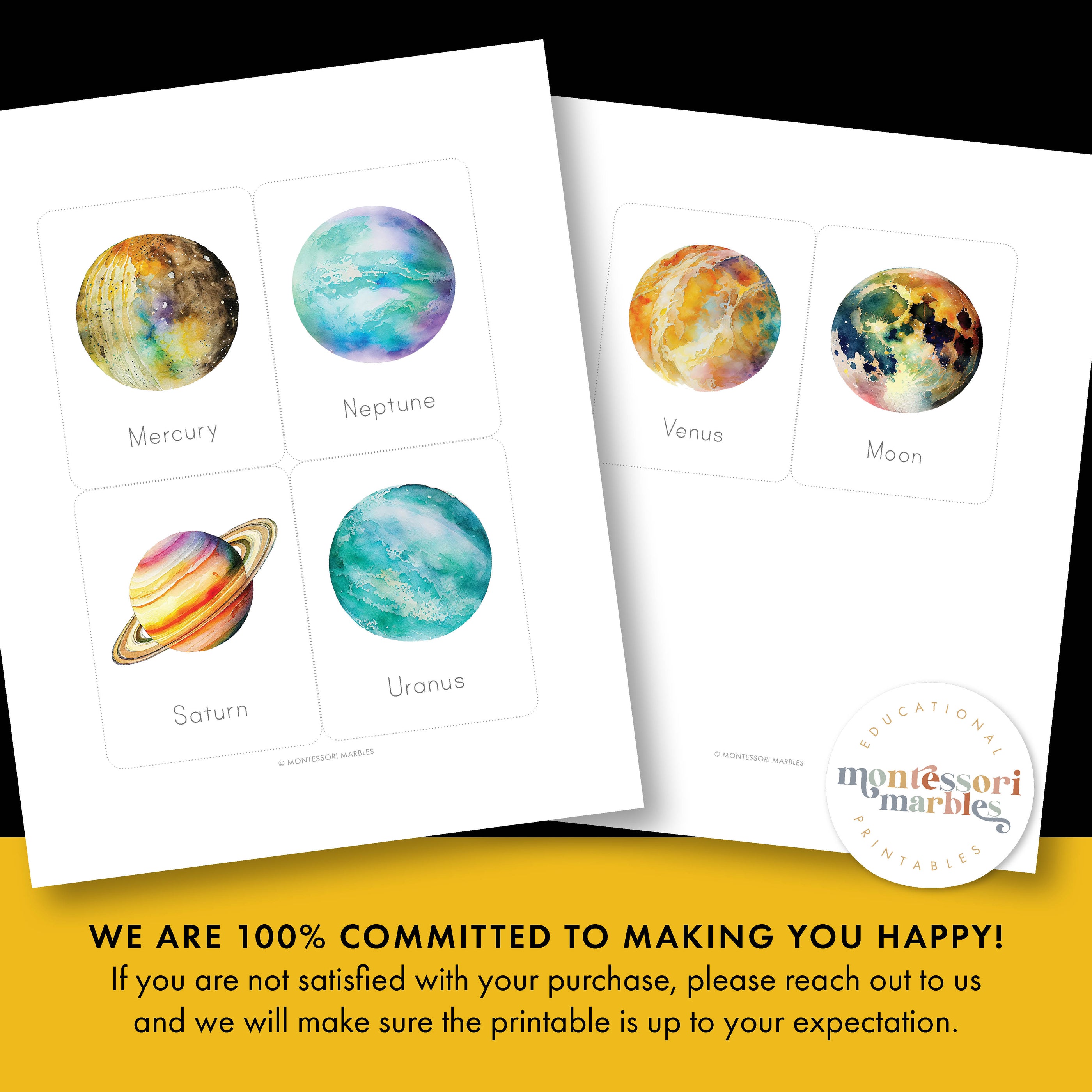 Solar System Flash Cards | Montessori Inspired Printable Resources ...