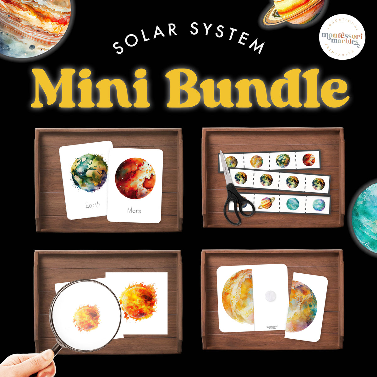 Solar System Mini Bundle | 4 Space Activities Ages 3-8 | Planets PDF ...