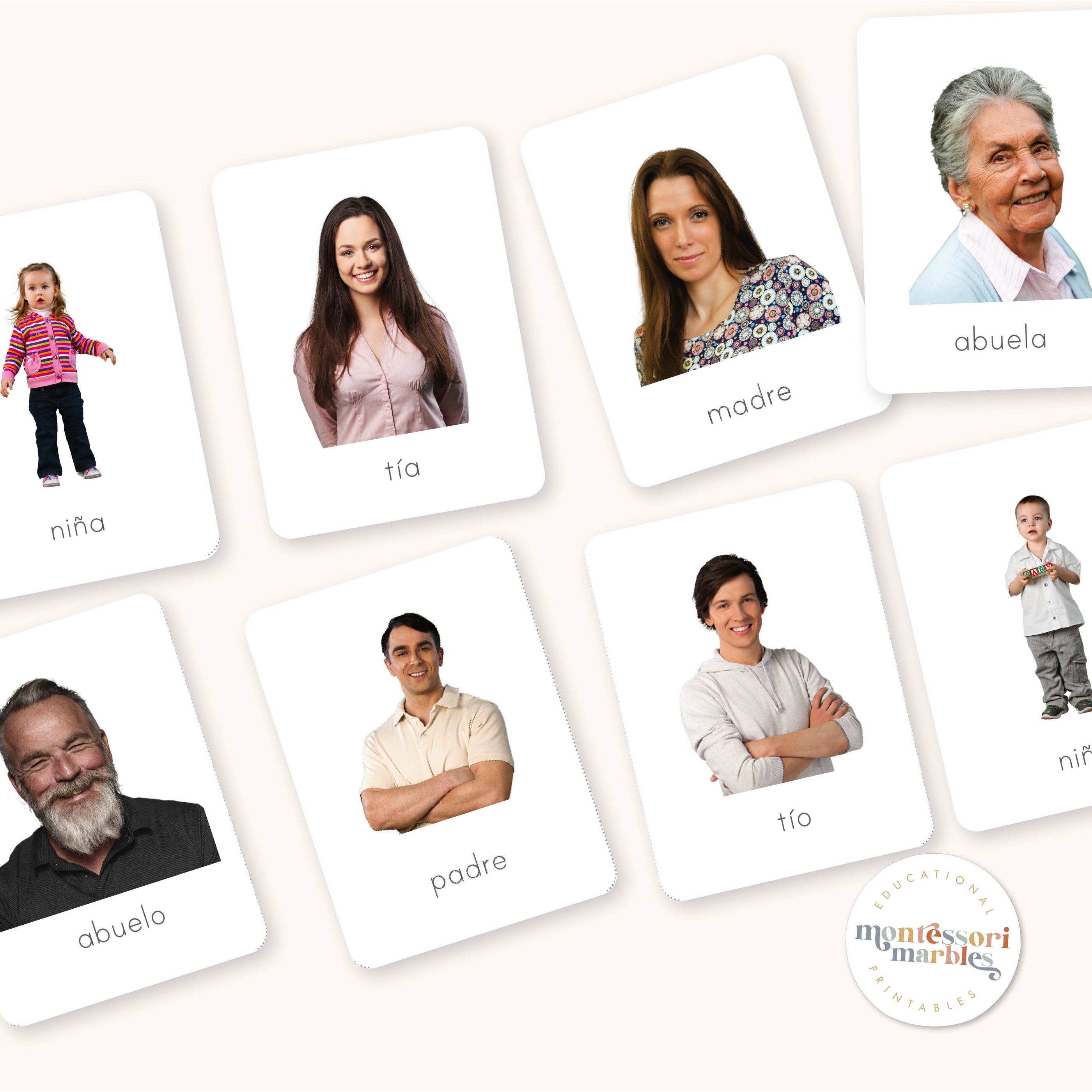 La Familia Tarjetas Didácticas | 10 Family Spanish Flash Cards Ages 2-5 ...