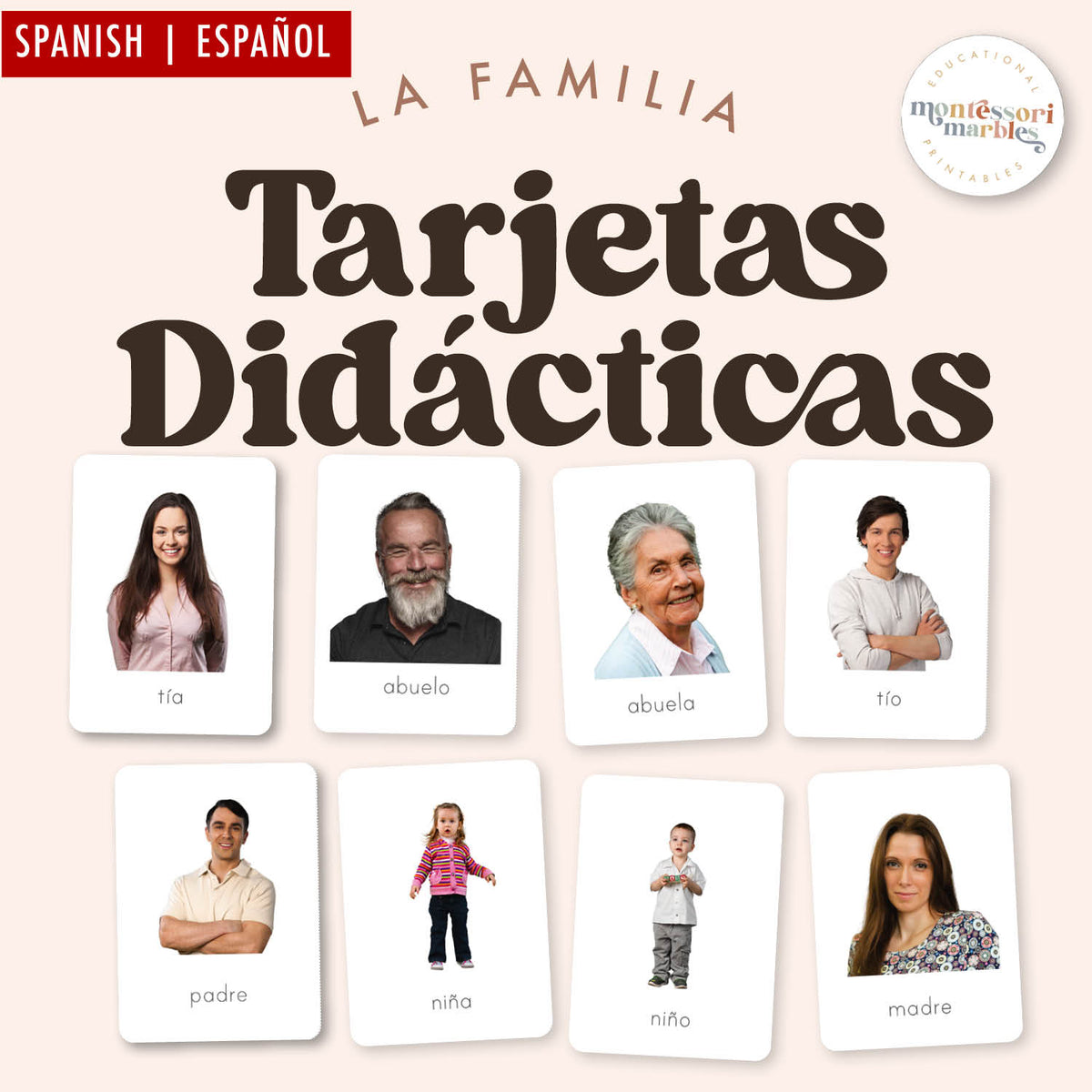 La Familia Tarjetas Didácticas | 10 Family Spanish Flash Cards Ages 2-5 ...