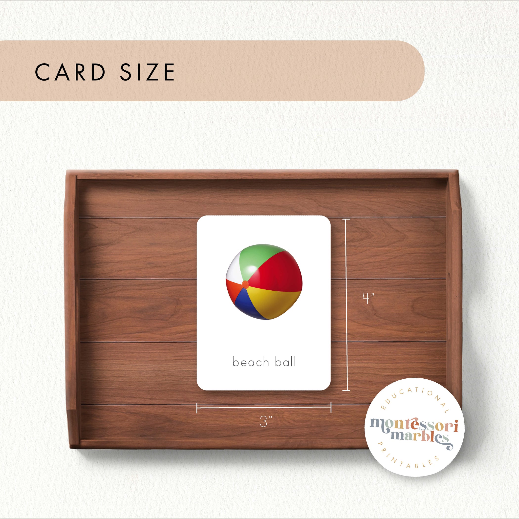Summer Flash Cards | Montessori Printable Resources — Montessori Marbles