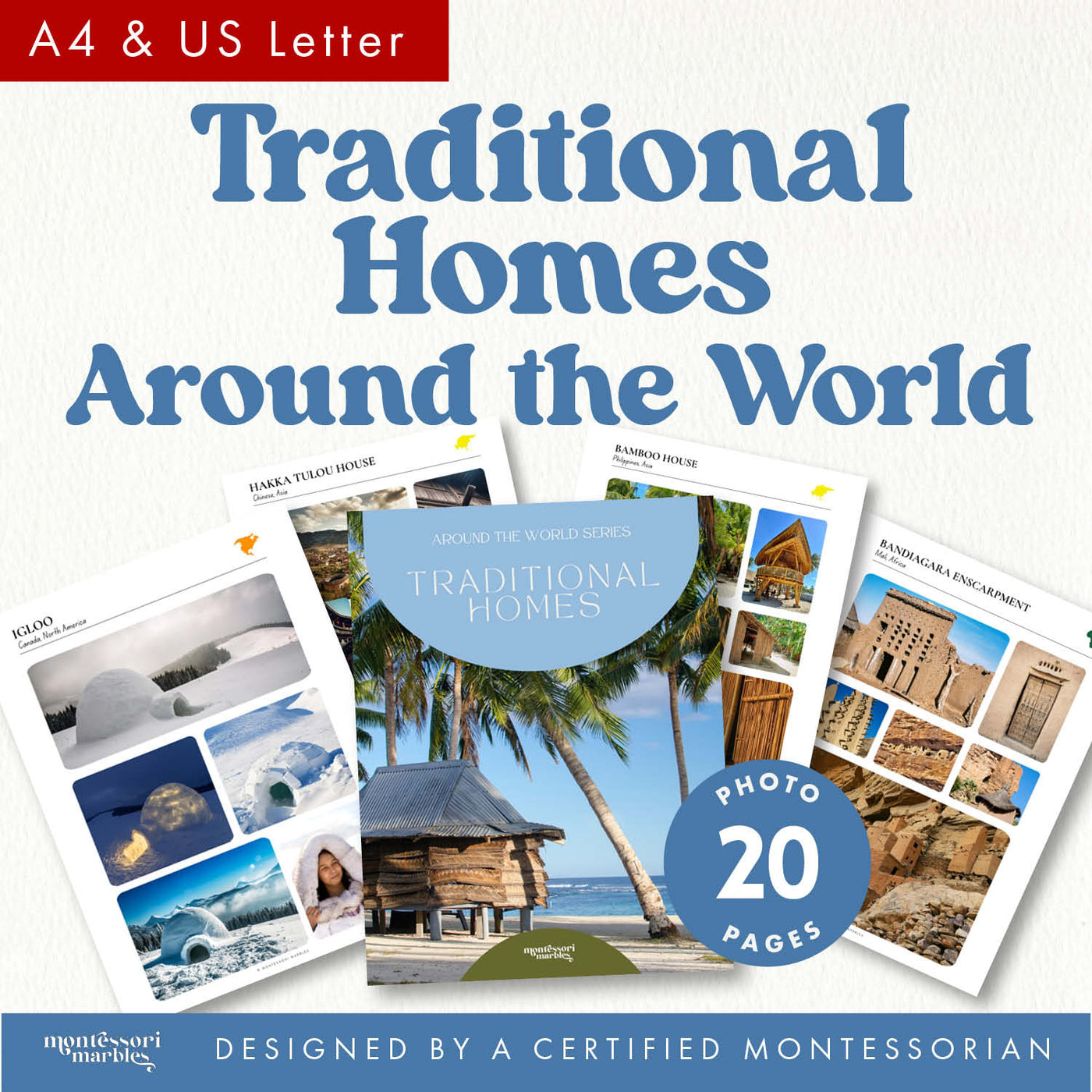 Traditional Homes Around The World | 20 Photo Binder Ages 6-12 ...