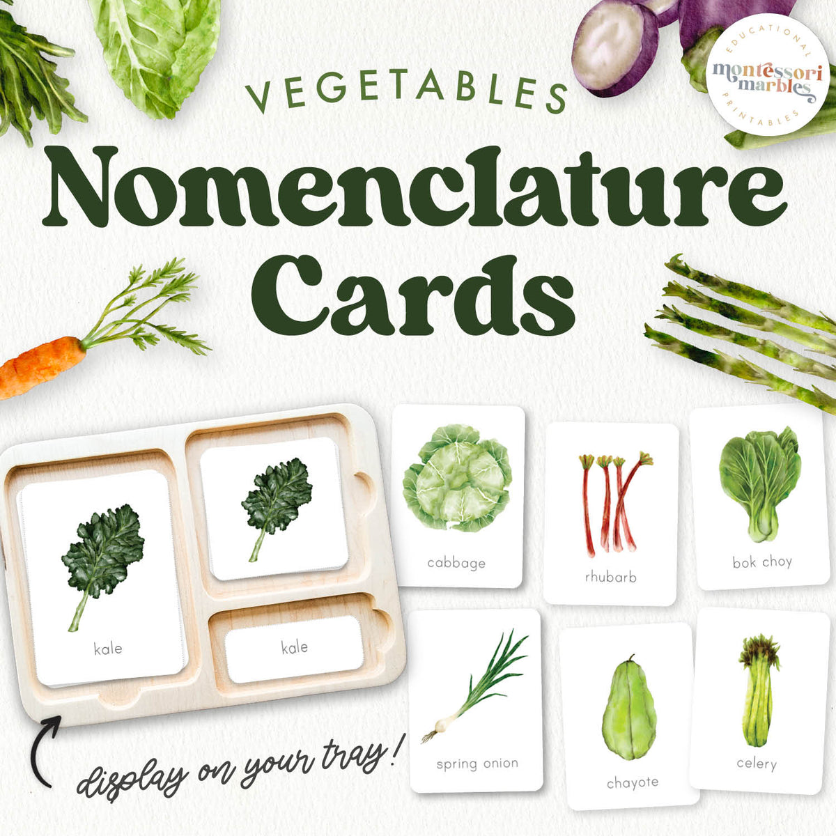 Vegetable Nomenclature Cards | Montessori Inspired Resources ...