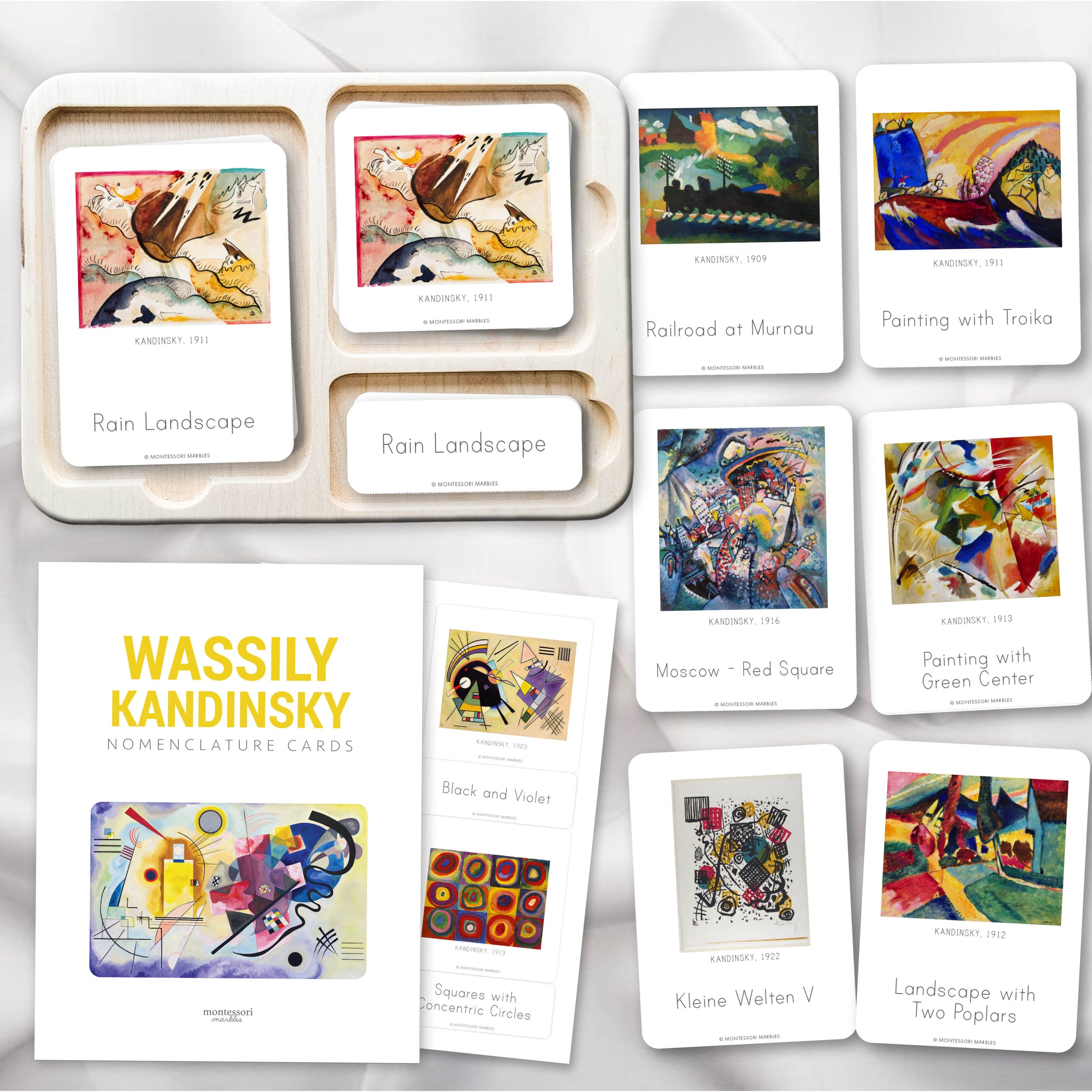 Wassily Kandinsky Nomenclature Cards | 20 Sets Montessori Art Ages 4-8 ...