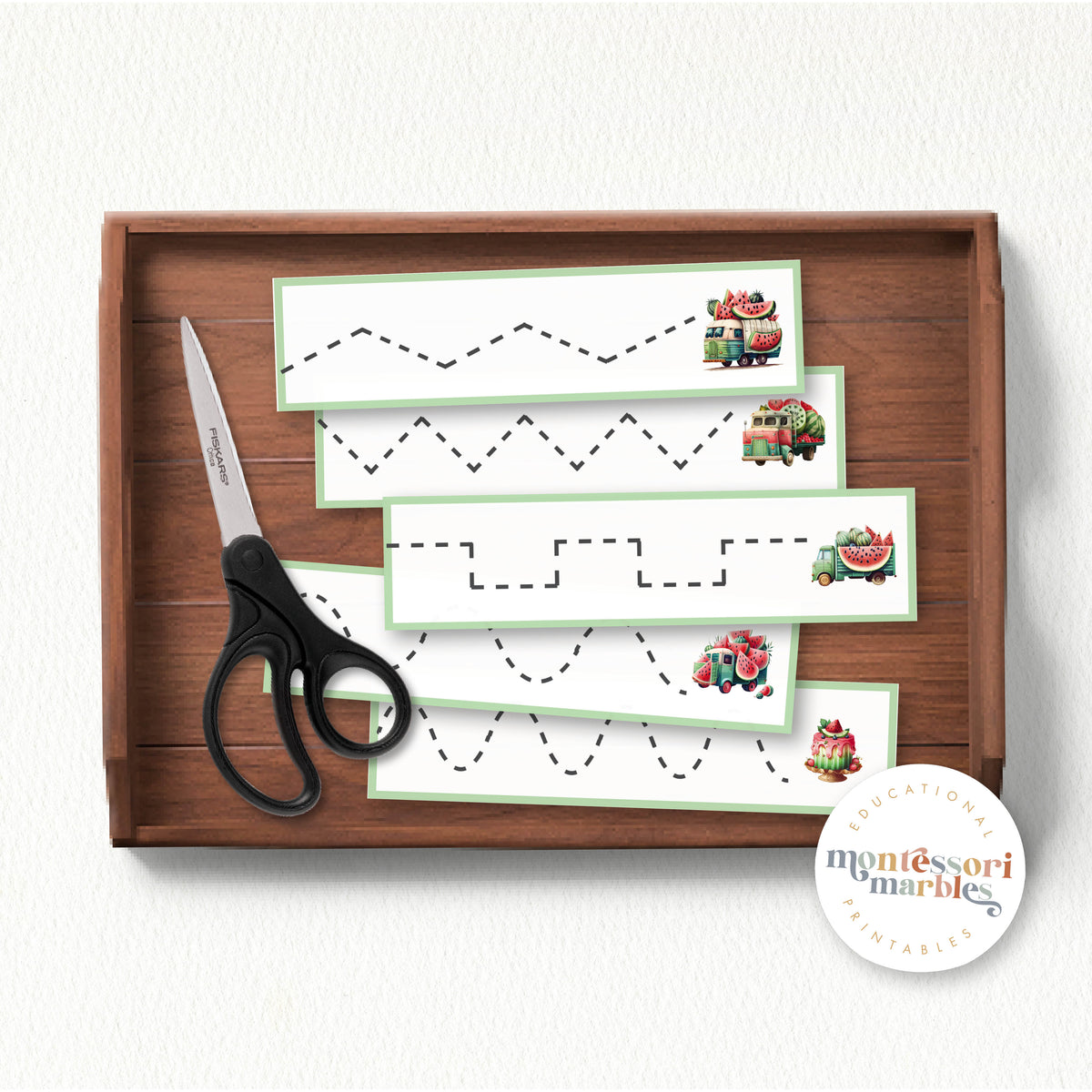 Watermelon Cutting Strips | Montessori Inspired Fine Motor Skills ...