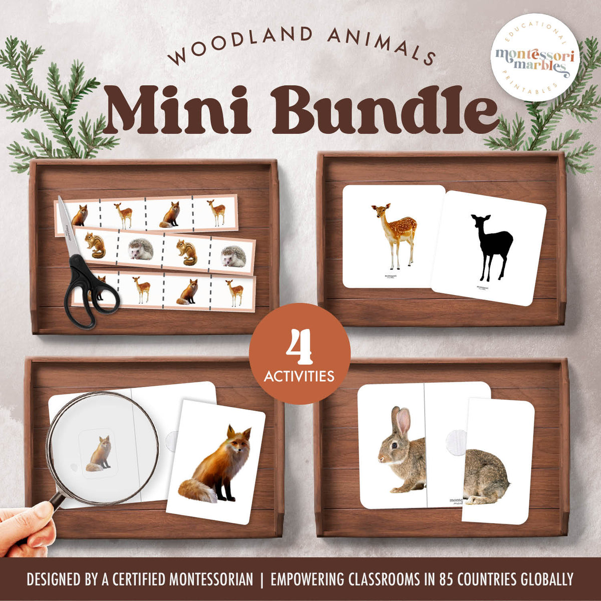 Woodland Animals Mini Bundle | 4 Forest Activities Ages 3-6 | Nature ...