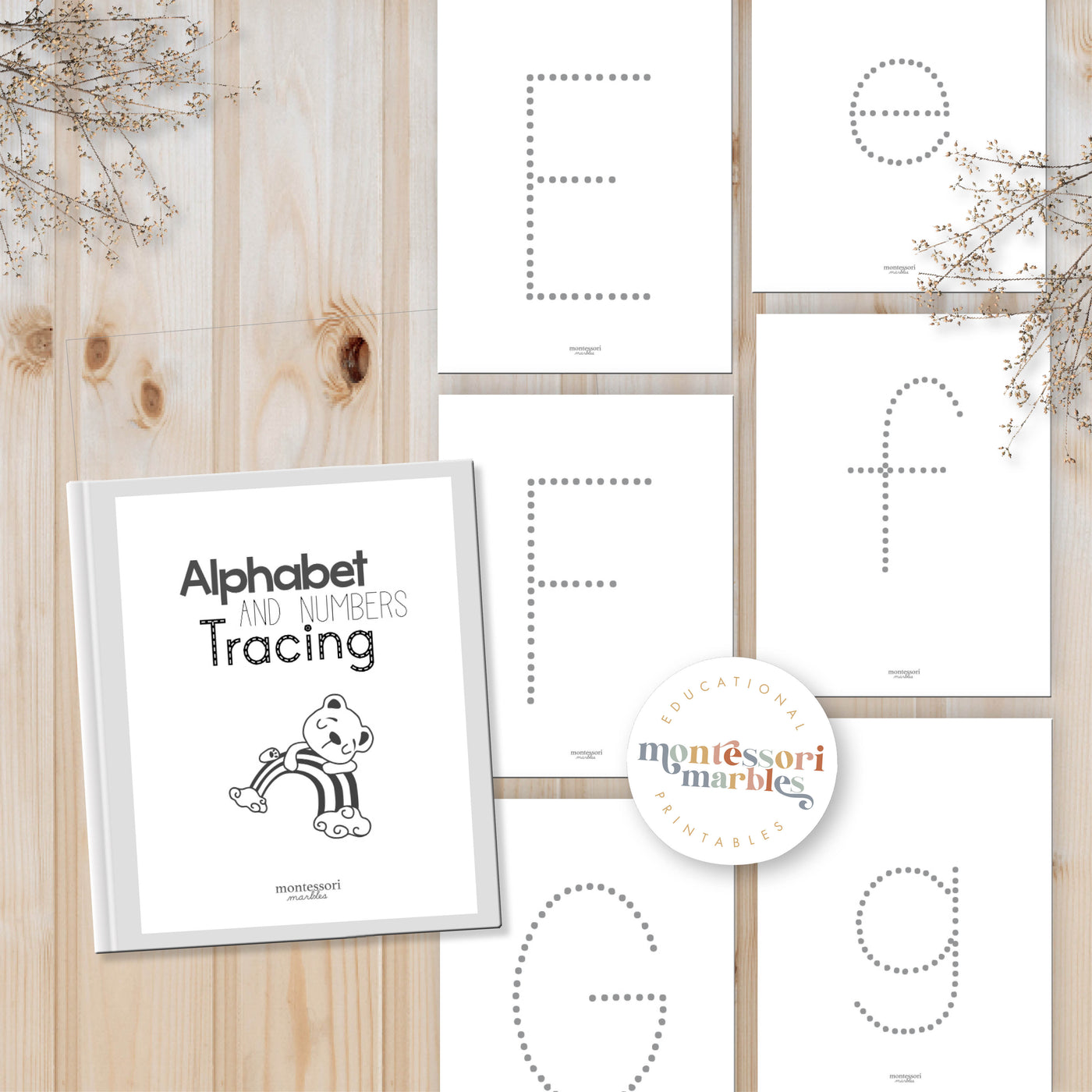 Alphabet Numbers Workbook | Tracing Handwriting Practice Ages 3-5 ...