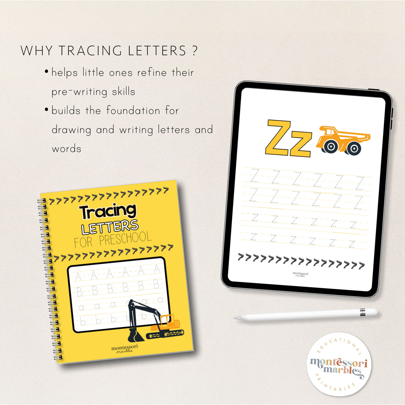 Construction Letter Tracing Workbook | 26 Pages Handwriting Ages 3-5 ...