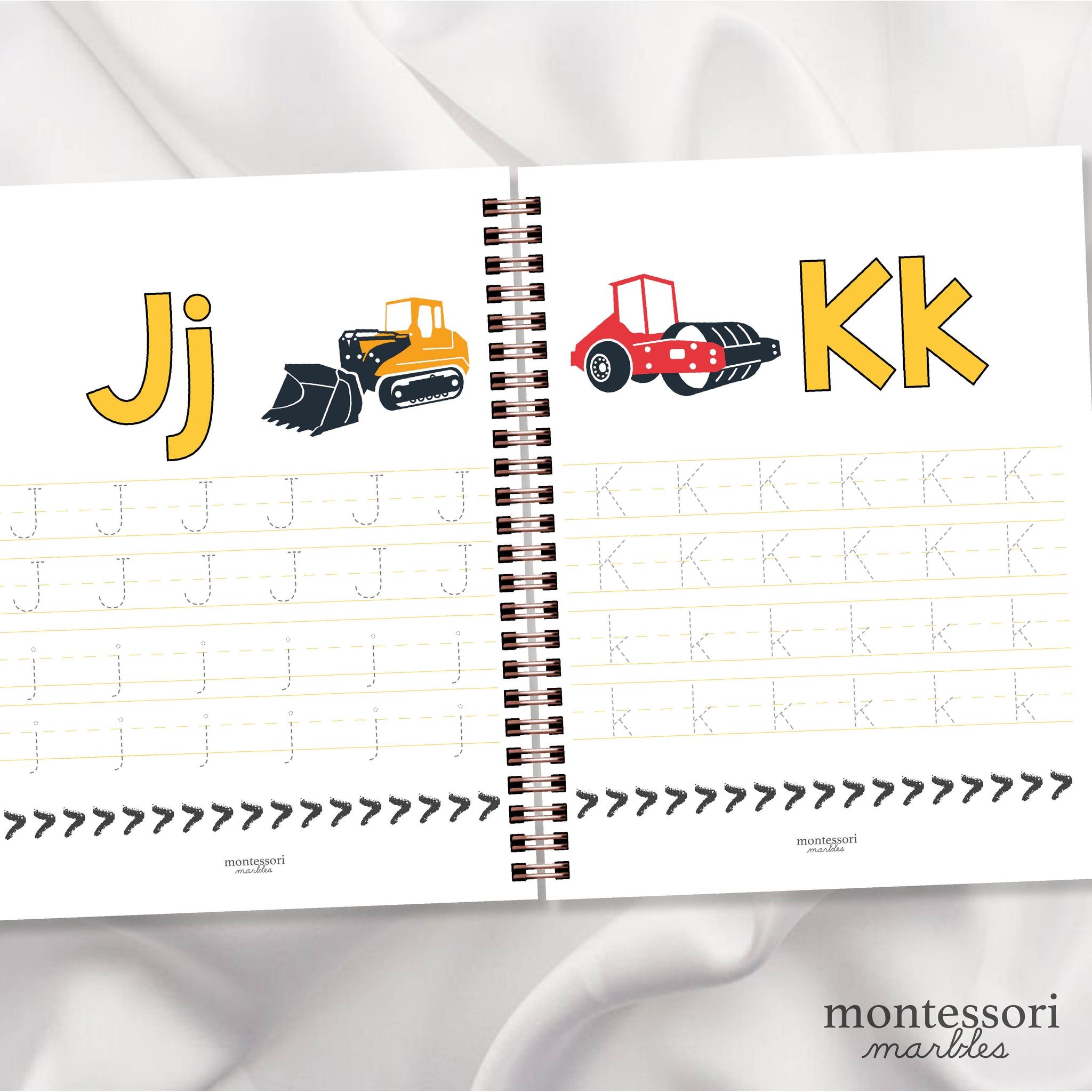 Construction Letter Tracing Workbook – Montessori Marbles