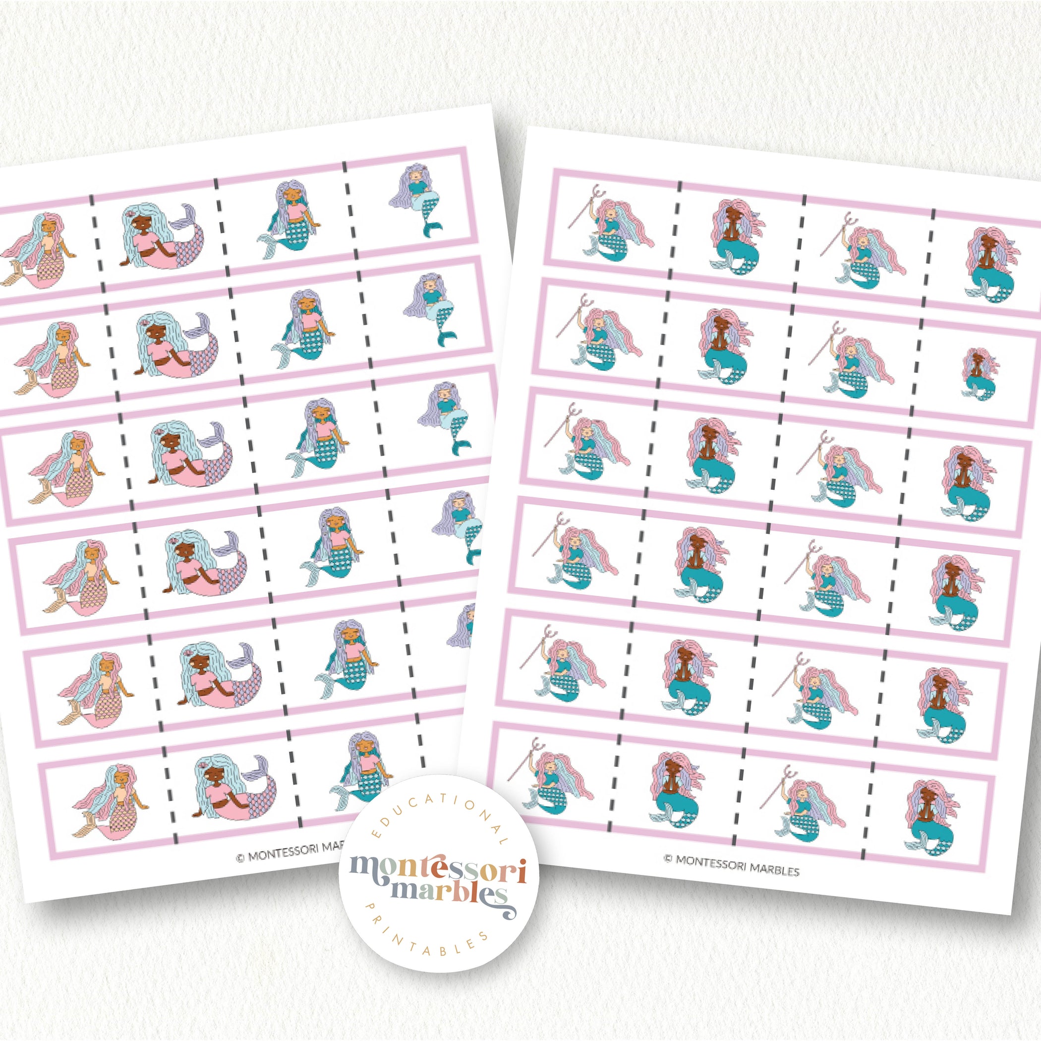 Mermaids Cutting Strips | Scissor Practice Fine Motor Skills Ages 2-5 ...