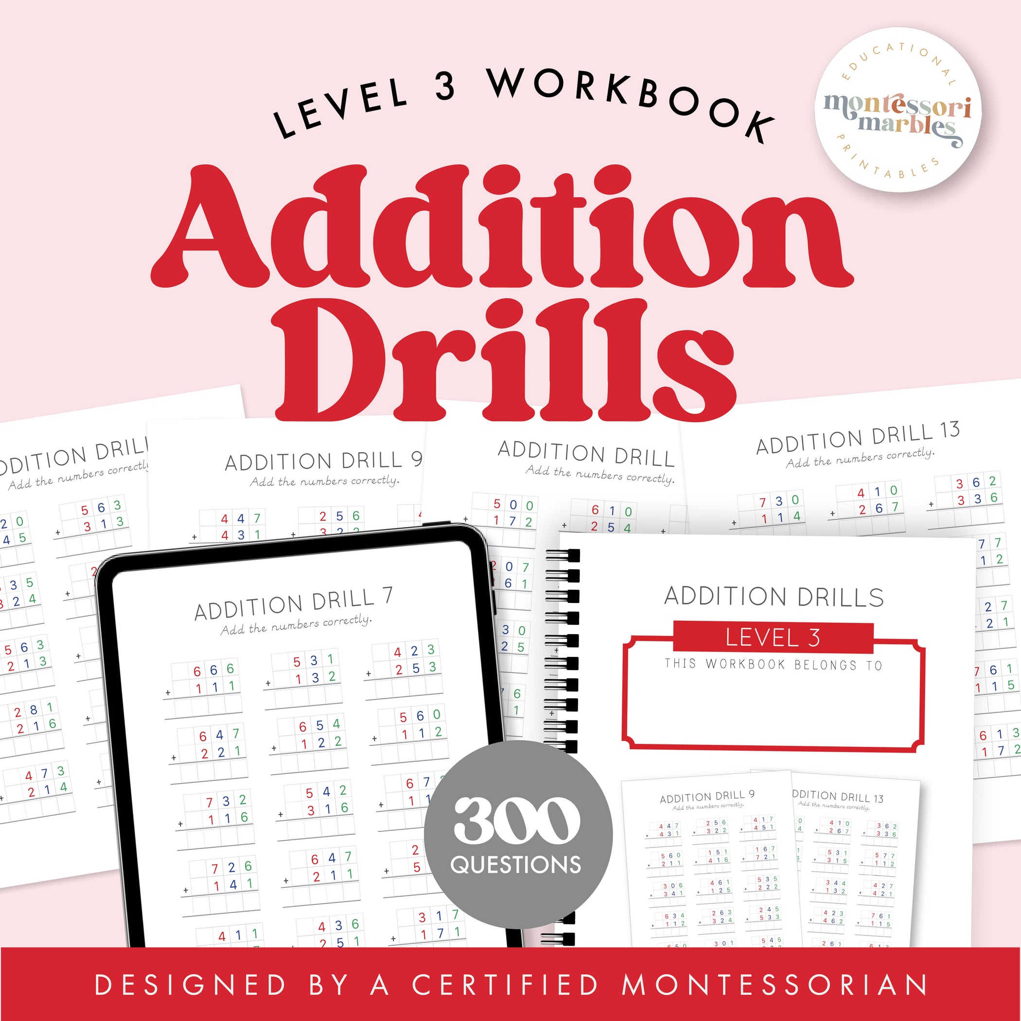 Addition Worksheets Level 3 | Grade 2-3 Three Digit Practice ...