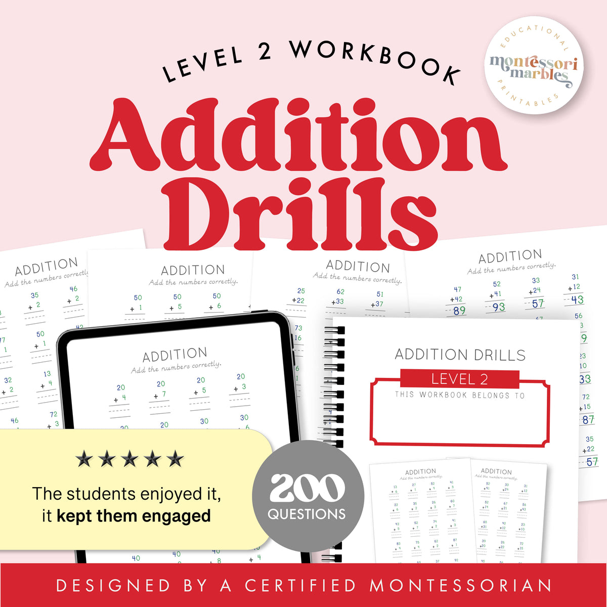 Addition Worksheets Level 2 | Grade 1-2 Double Digit Practice ...