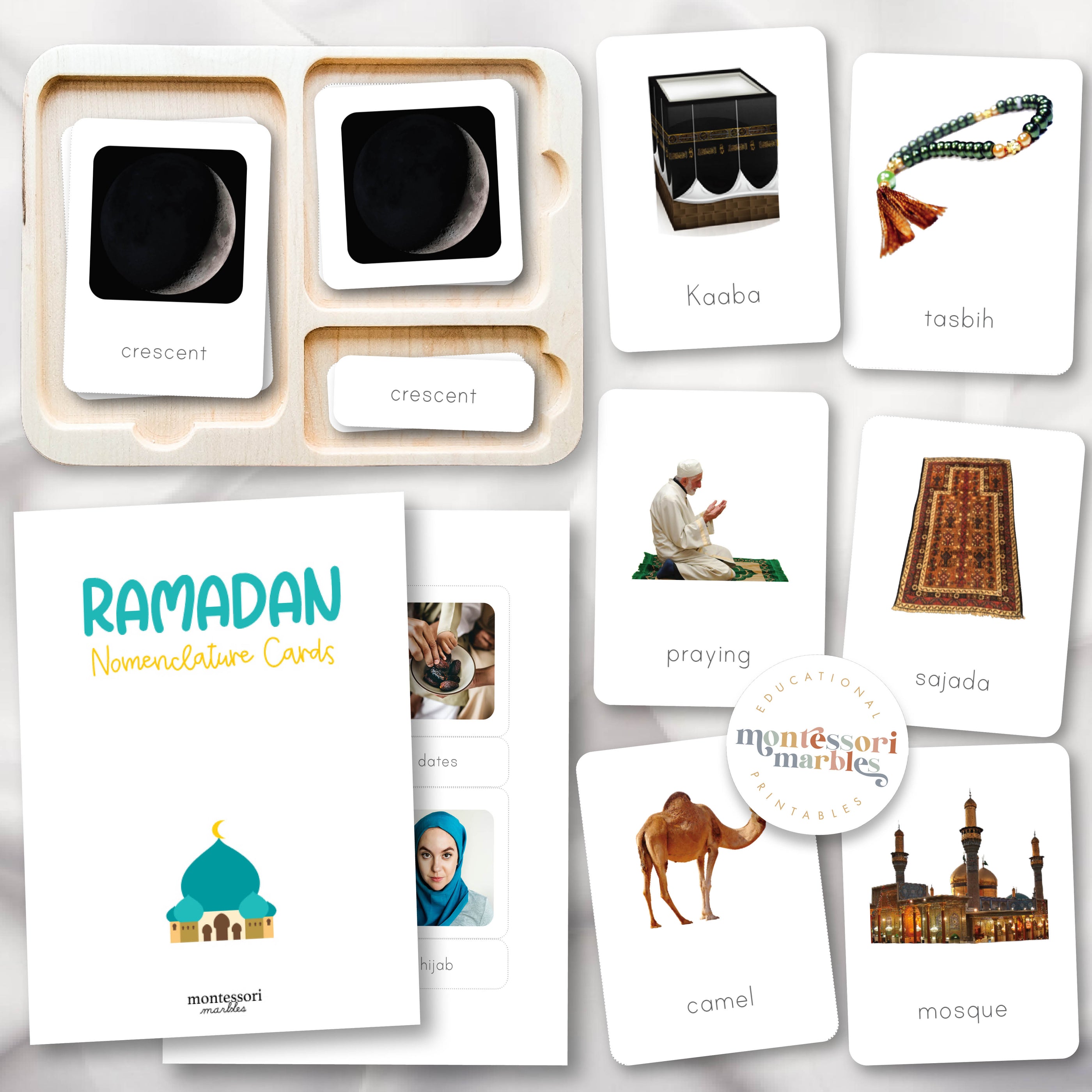 Ramadan Nomenclature Cards | Montessori 3-Part Cards Real Photos Ages 5 ...