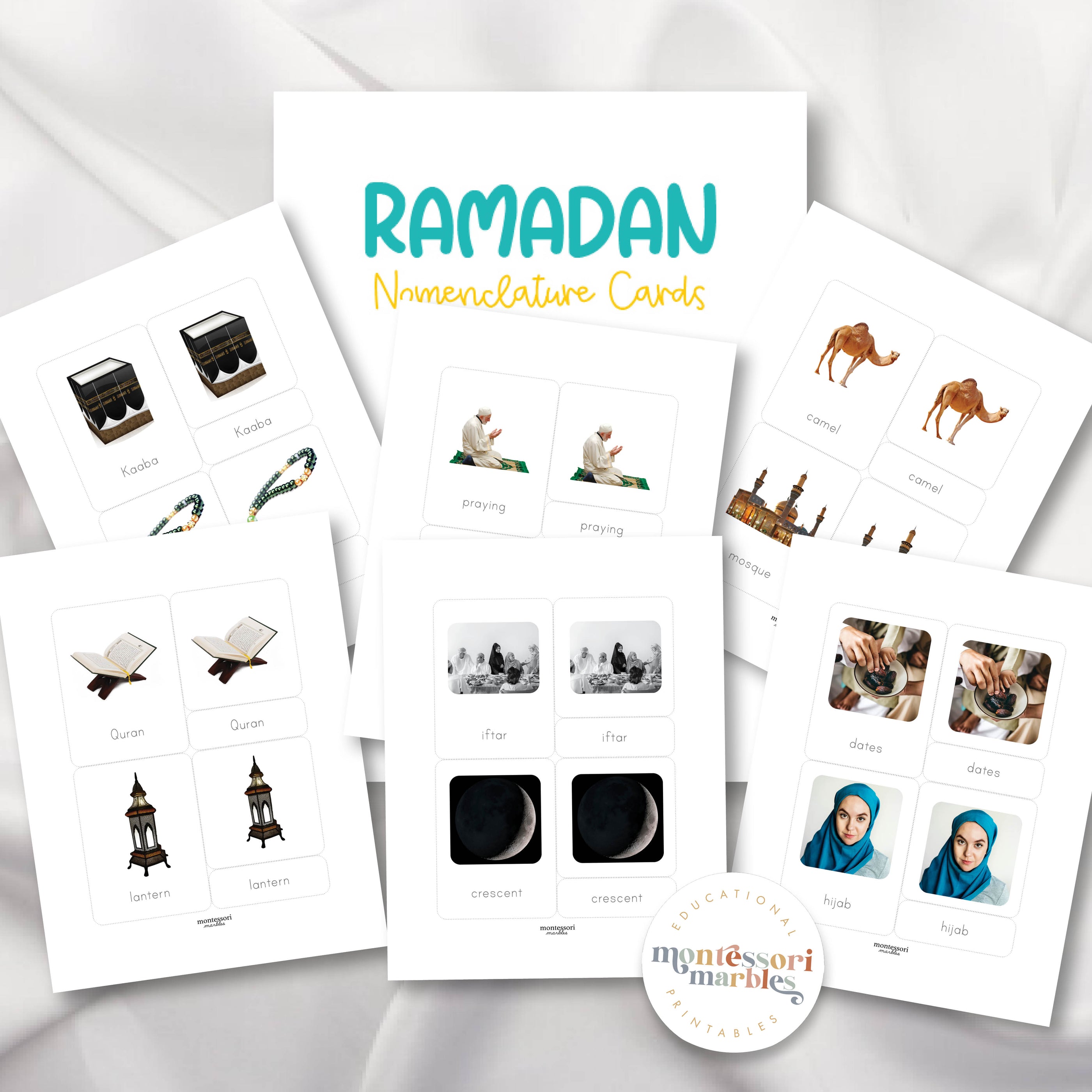 Ramadan Nomenclature Cards | Montessori 3-Part Cards Real Photos Ages 5 ...