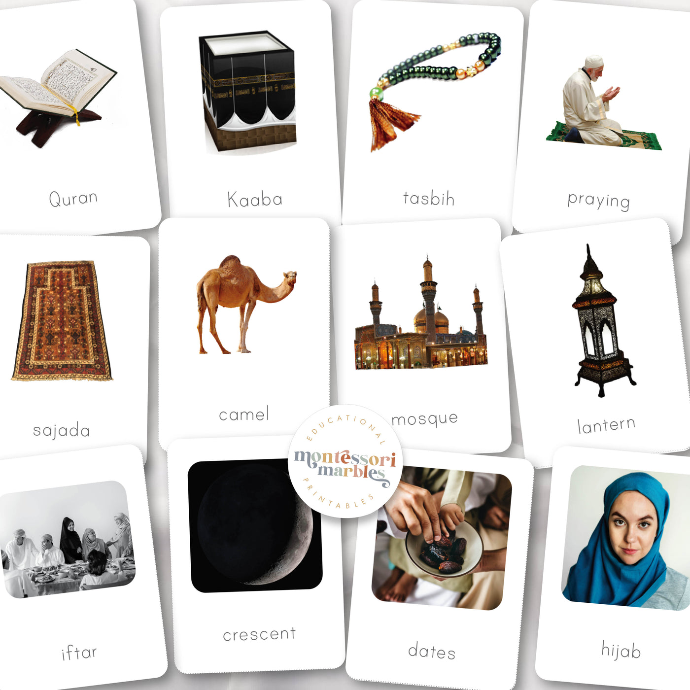 Ramadan Nomenclature Cards | Montessori 3-Part Cards Real Photos Ages 5 ...