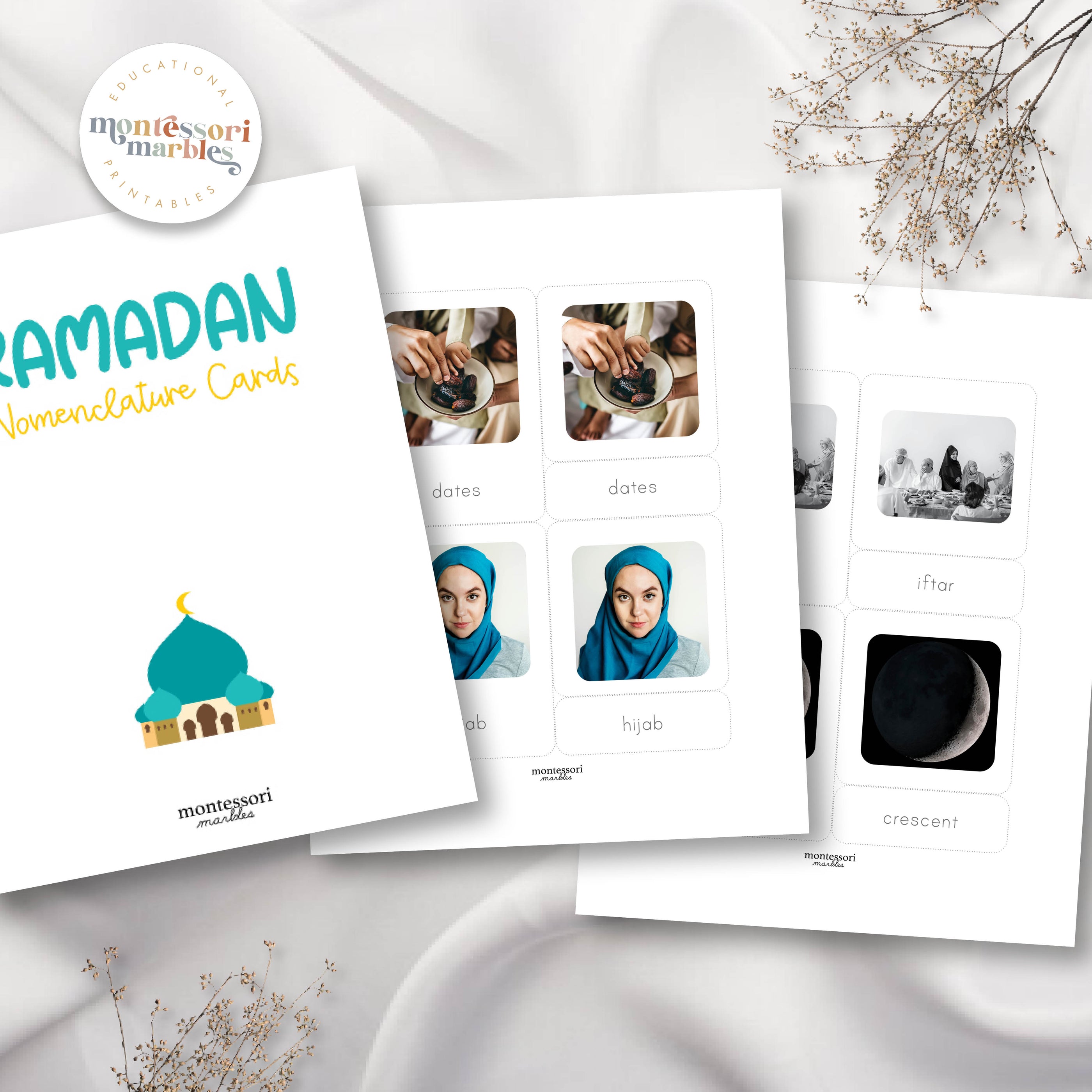Ramadan Nomenclature Cards | Montessori 3-Part Cards Real Photos Ages 5 ...
