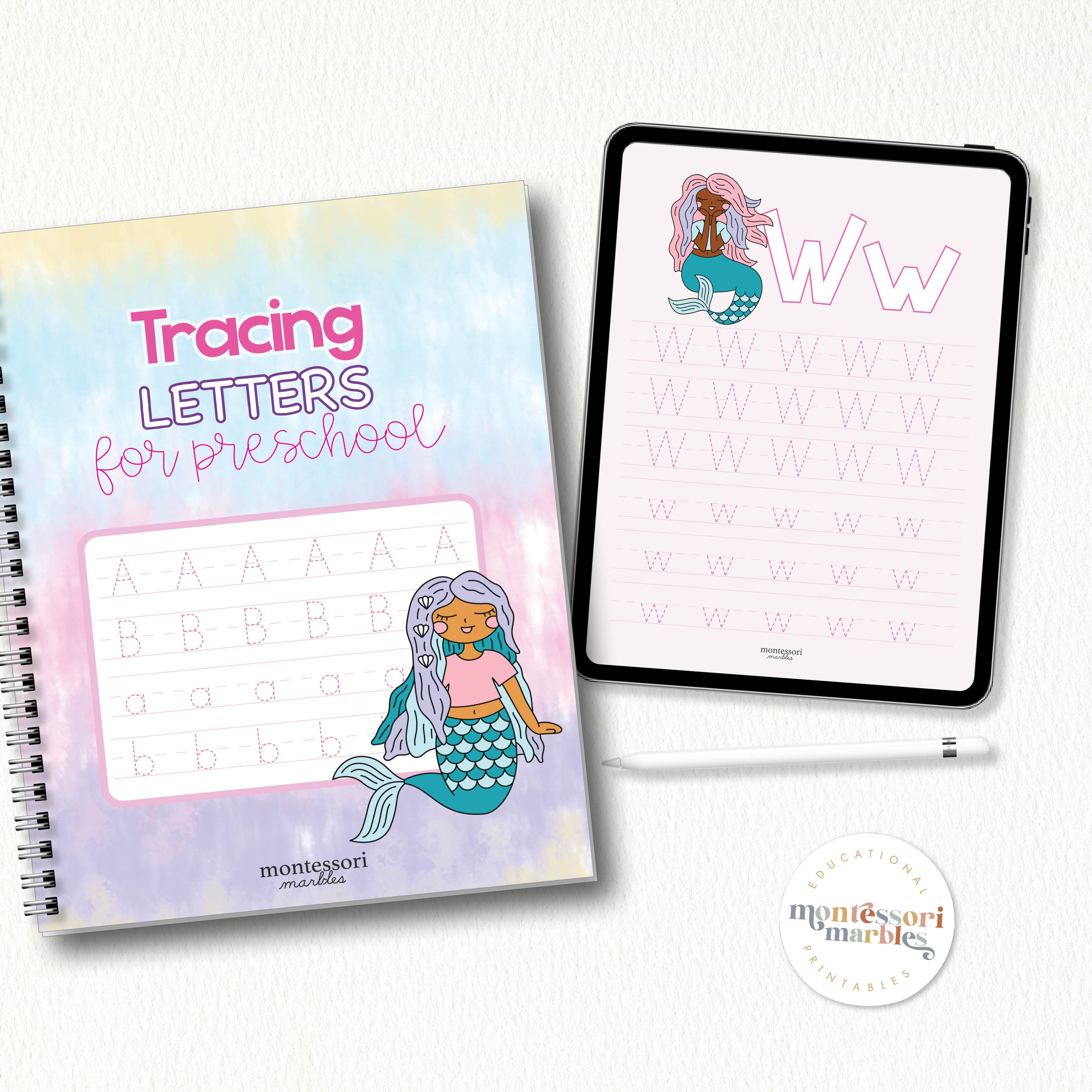 Mermaid Tracing Workbook | Alphabet Handwriting Practice Ages 2-4 PDF ...