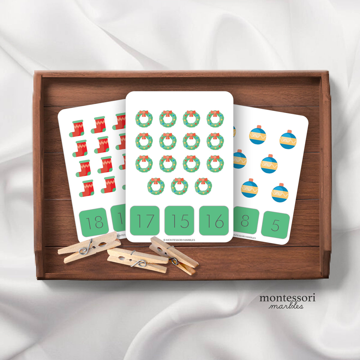 Christmas Counting 1 to 20 – Montessori Marbles