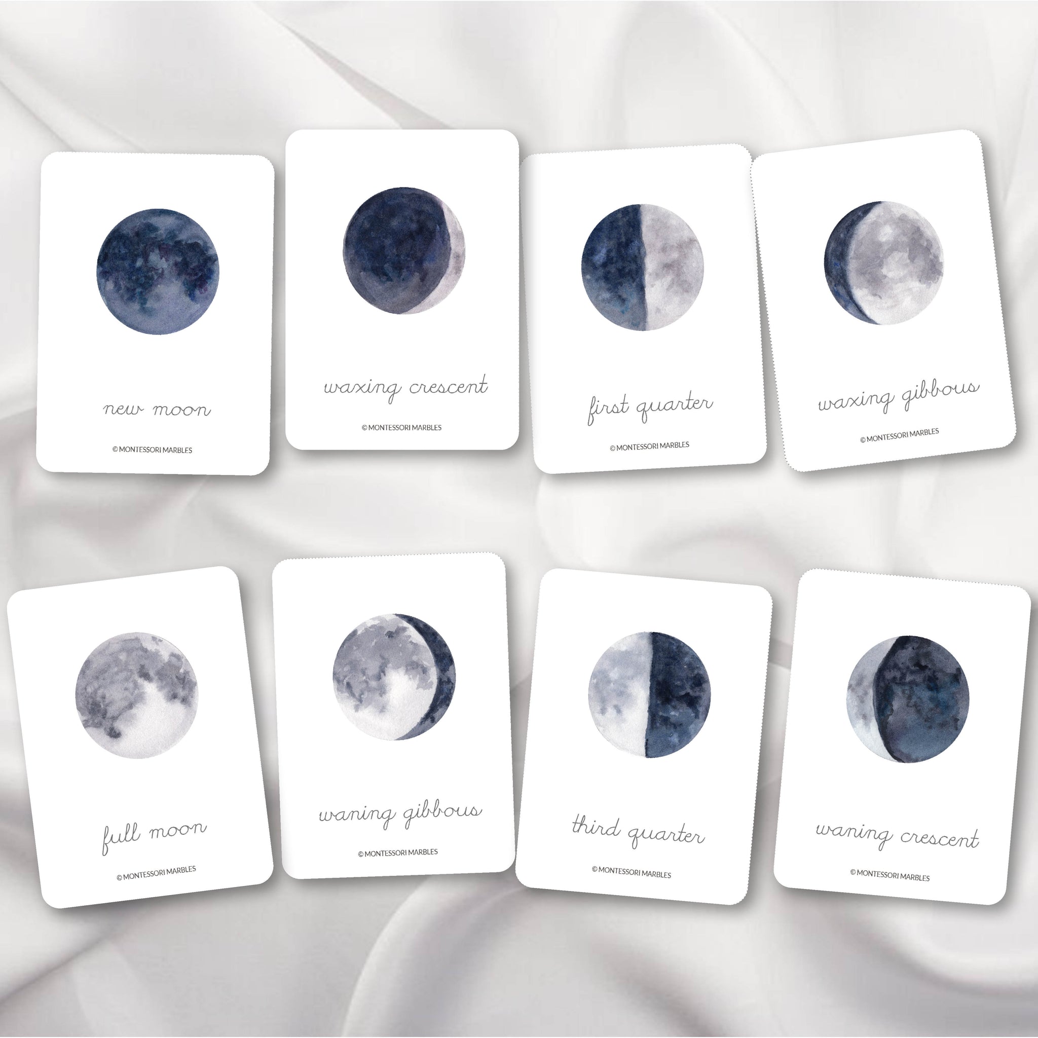Moon Phases Nomenclature Cards | Montessori Printable Activities ...