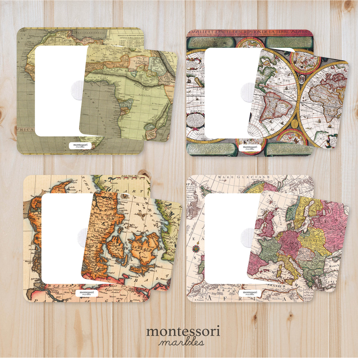 Old Map Pattern Matching – Montessori Marbles